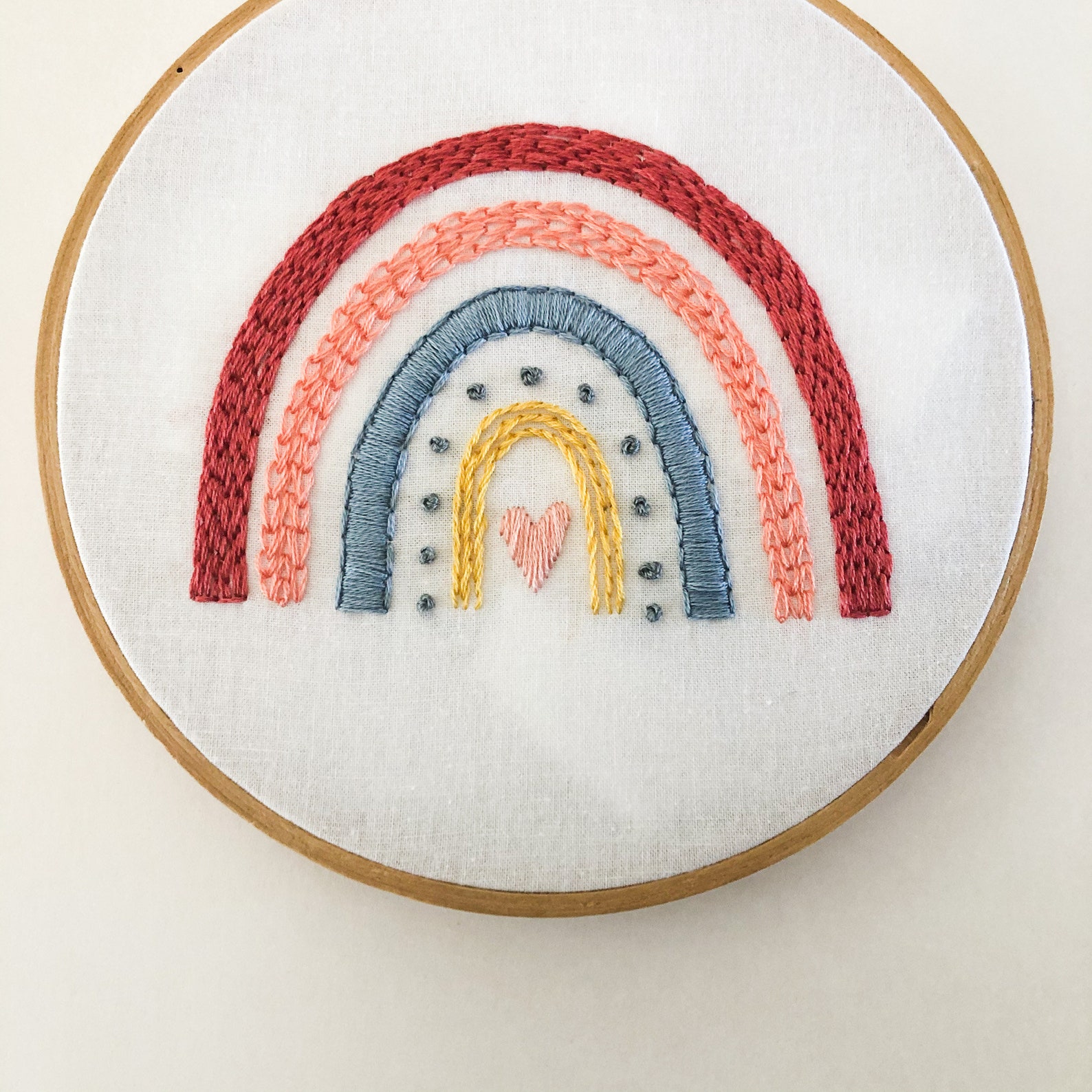 Rainbow Hand Embroidery Pattern Digital PDF Pattern | Etsy