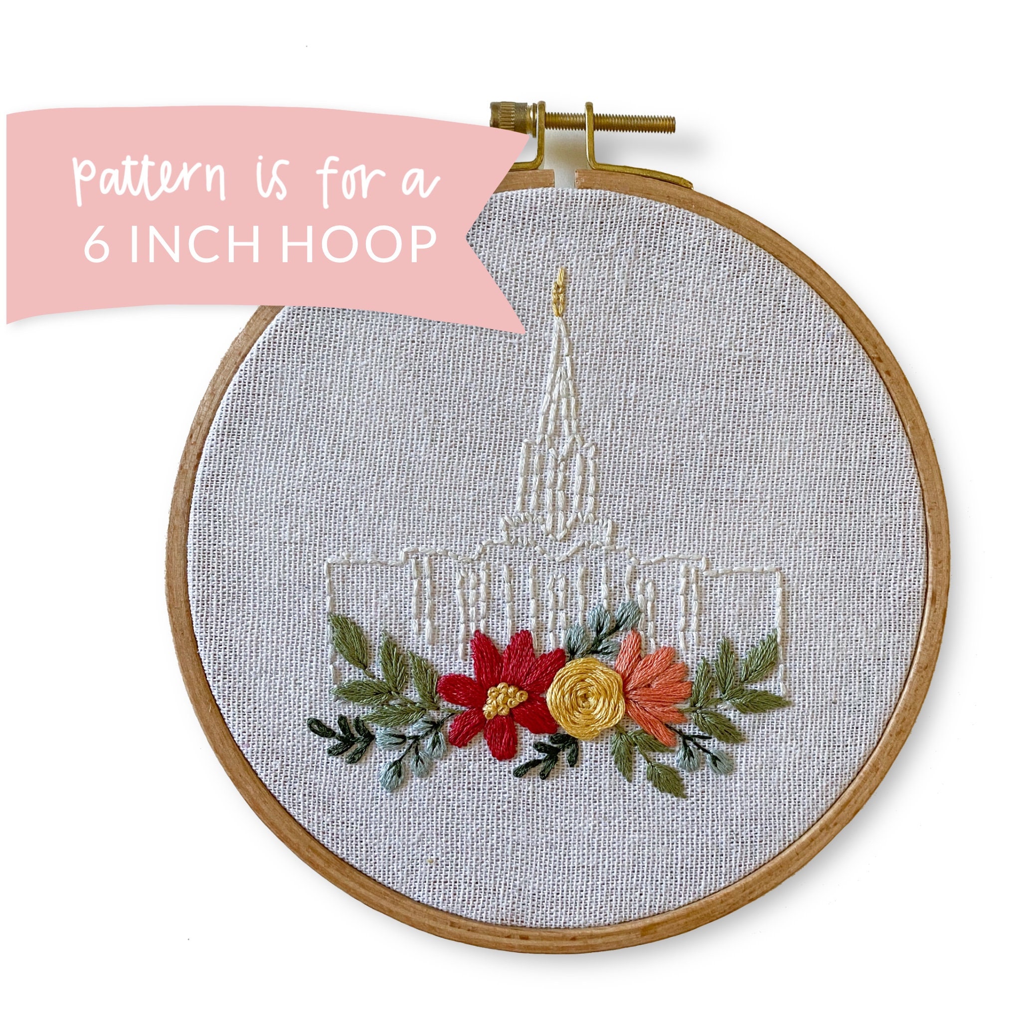 Jordan River Utah LDS Temple Hand Embroidery Pattern - Digital PDF ...