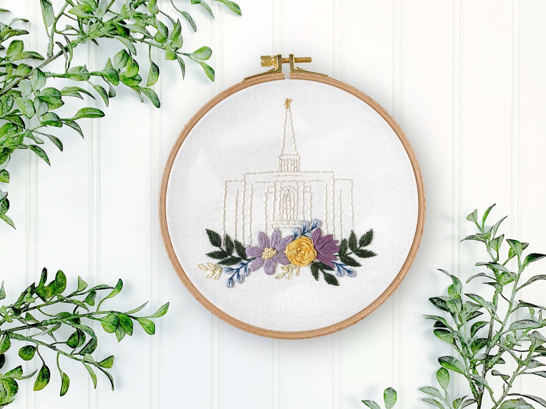 St Louis Missouri LDS Temple Hand Embroidery Pattern - Digital PDF ...