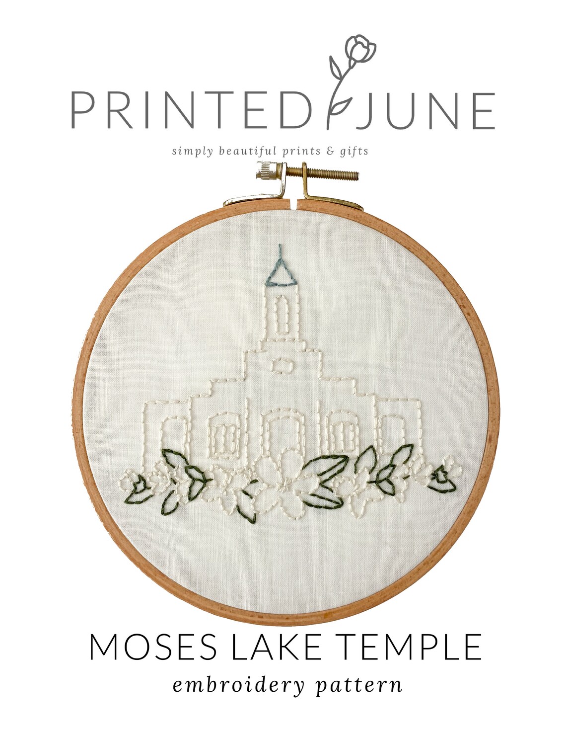 Moses Lake Washington LDS Temple Embroidery Pattern - Digital PDF ...