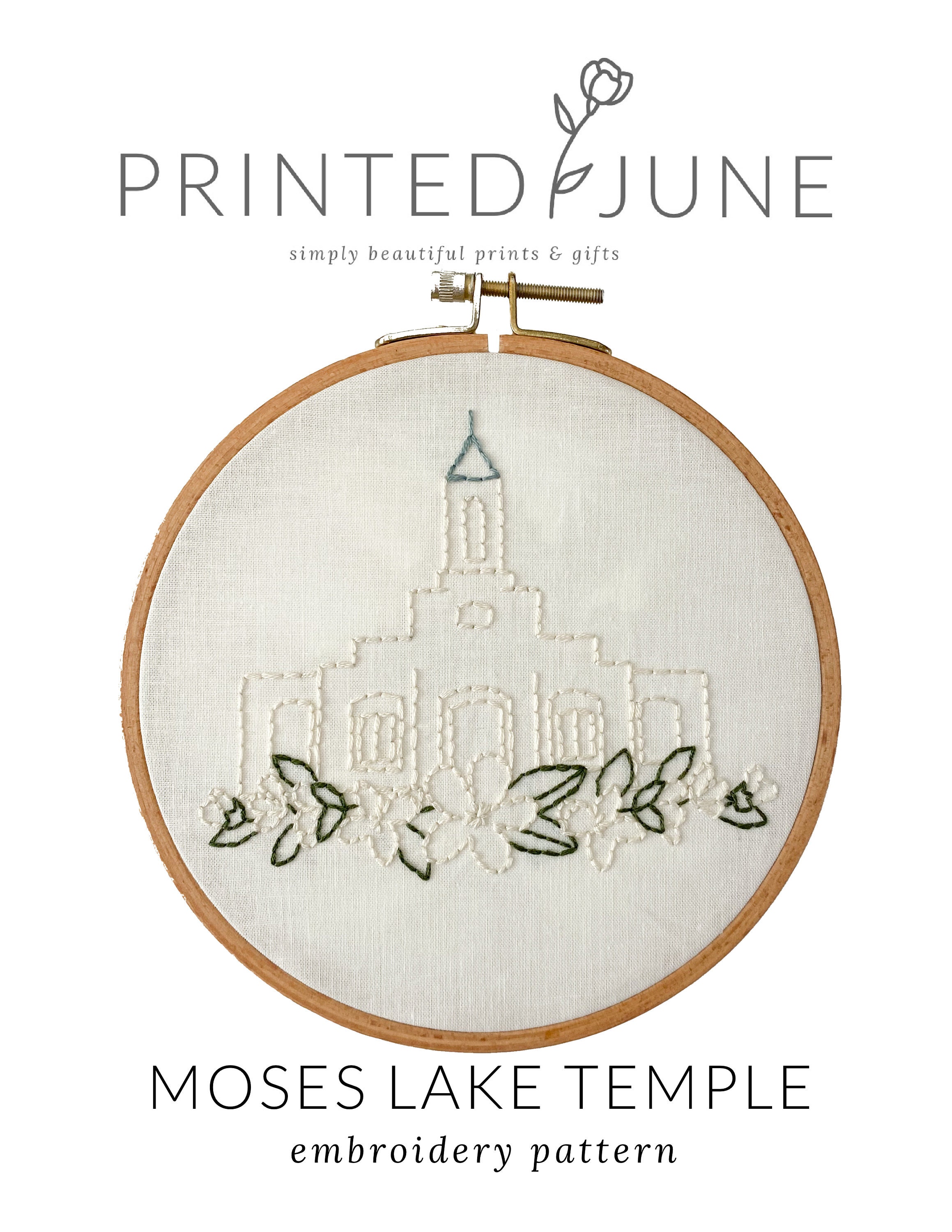 Moses Lake Washington LDS Temple Embroidery Pattern - Digital PDF ...