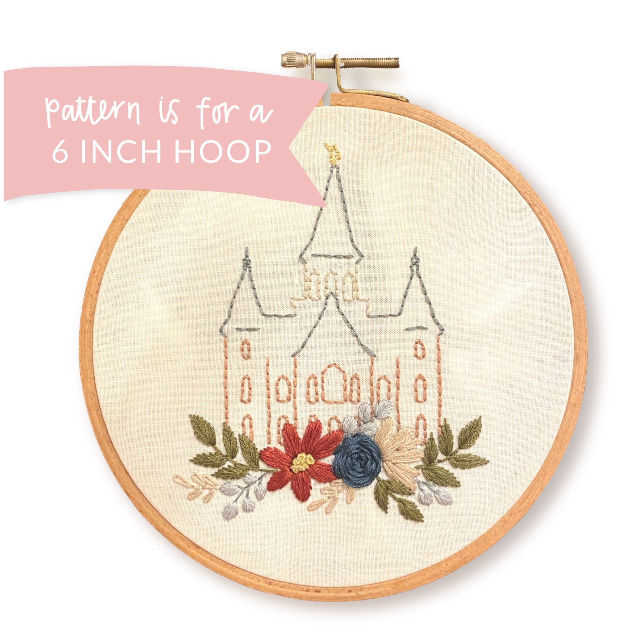 Provo City Center Utah LDS Temple Hand Embroidery Pattern, Digital ...