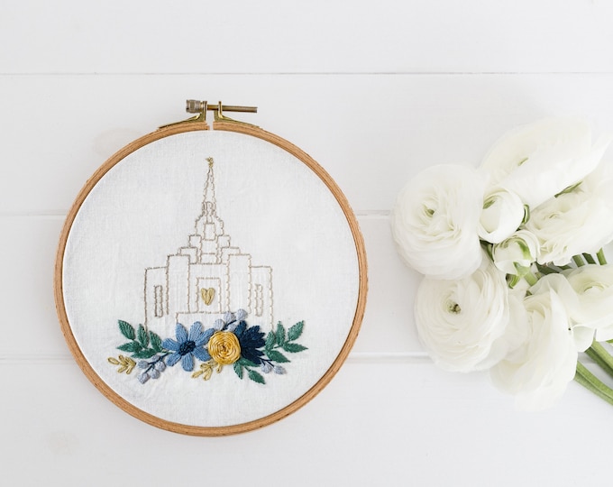 Rexburg Idaho LDS Temple Hand Embroidery Pattern Digital PDF - Etsy