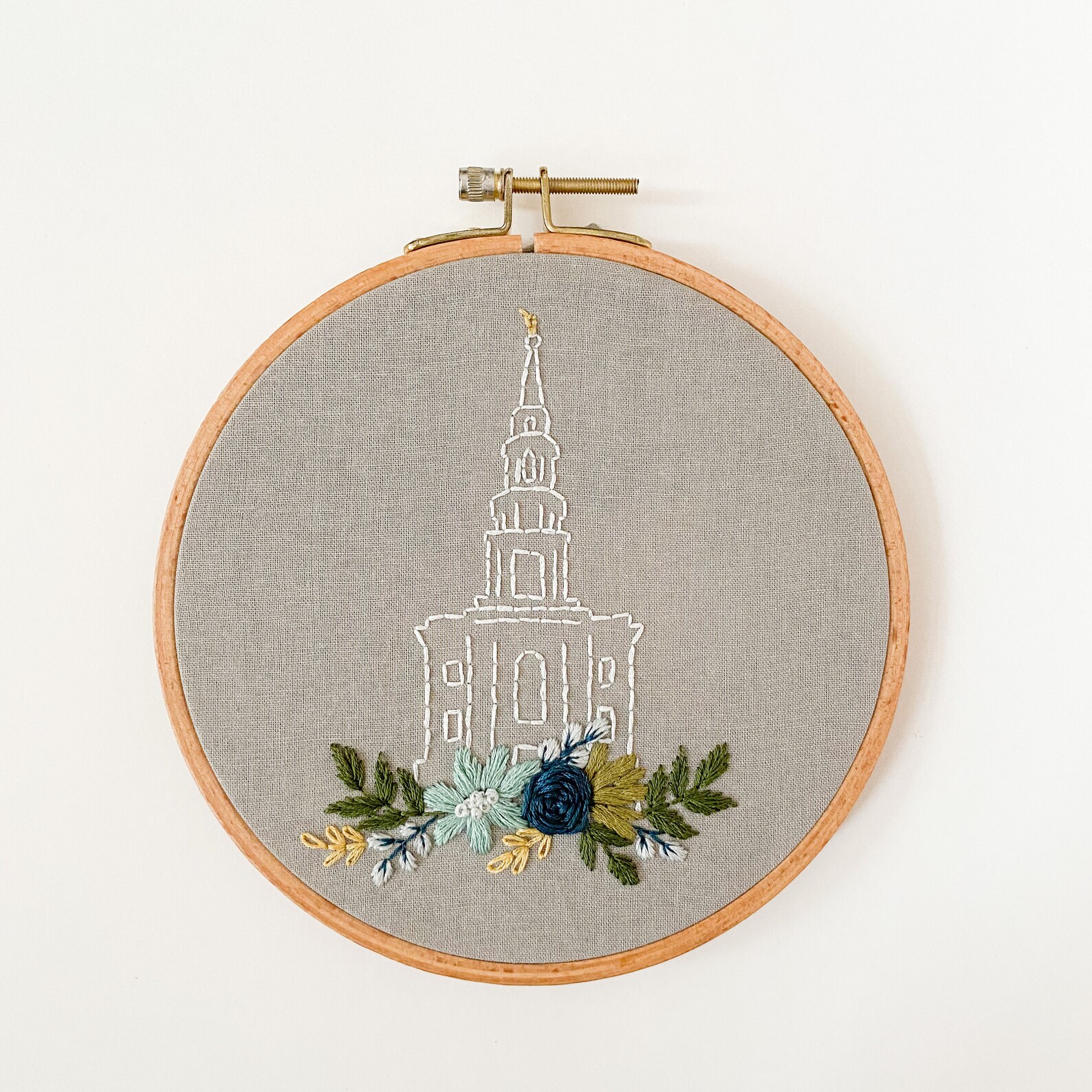 Philadelphia PA LDS Temple Hand Embroidery Pattern, Digital PDF Pattern ...