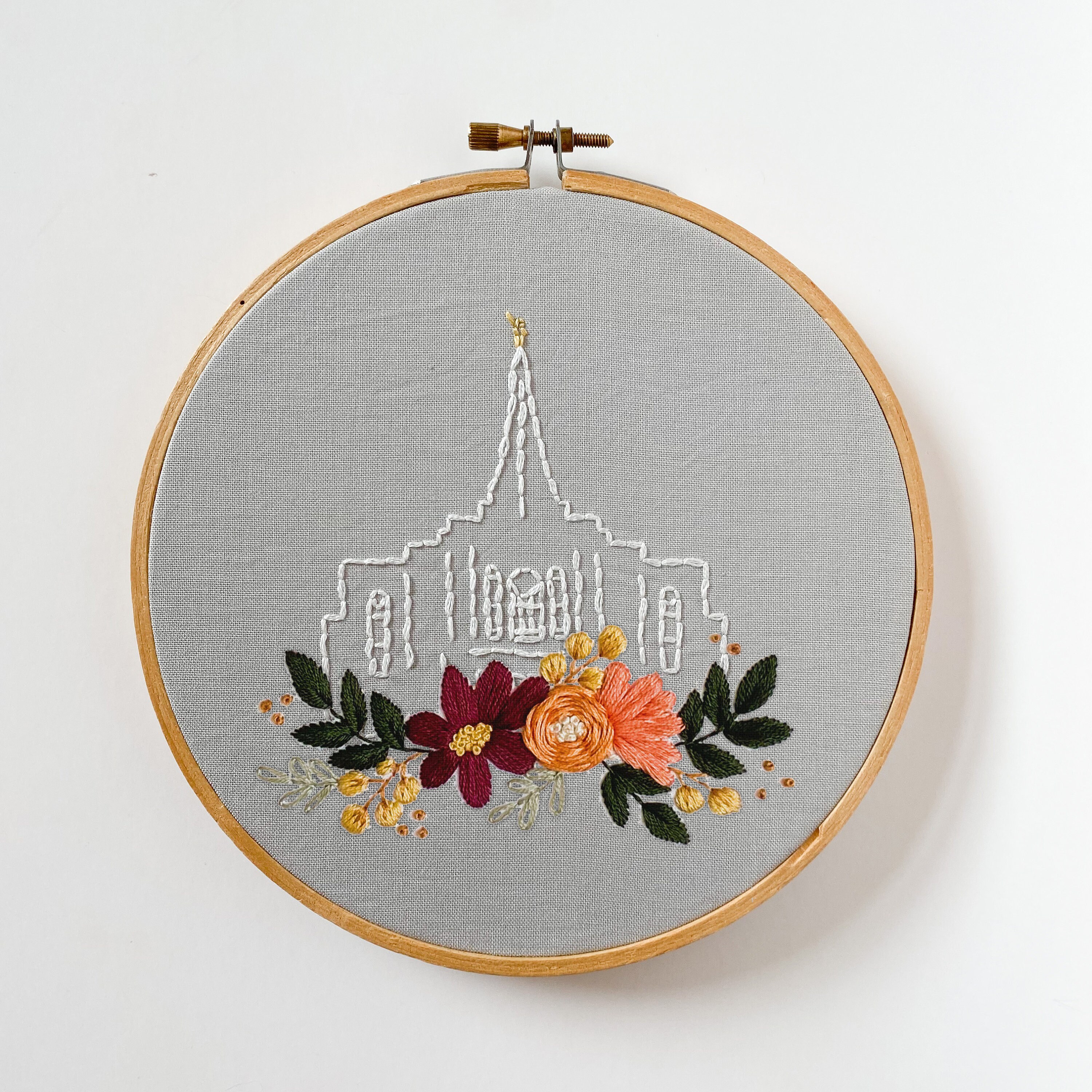 Gilbert Arizona LDS Temple Hand Embroidery Pattern, Digital PDF Pattern ...