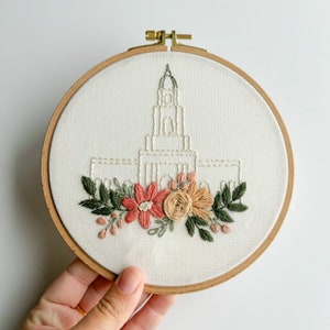 Austin Texas LDS Temple Hand Embroidery Pattern, Digital PDF Pattern ...
