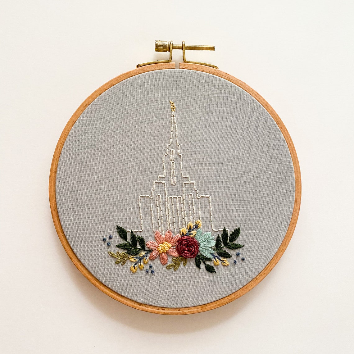 Oquirrh Mountain Utah LDS Temple Hand Embroidery Pattern | Etsy