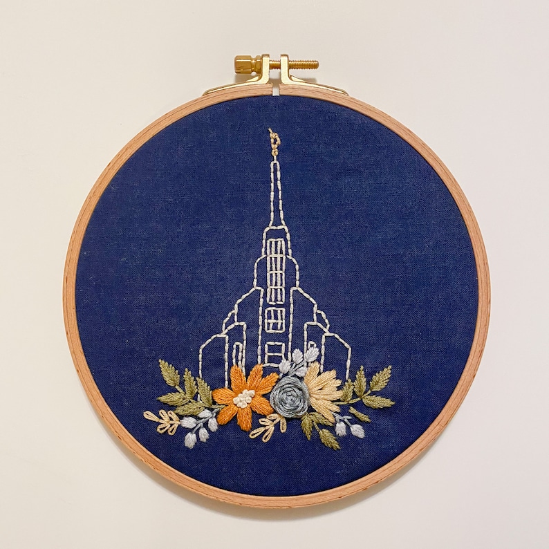 Rome Italy LDS Temple Hand Embroidery Pattern, Digital PDF Pattern ...