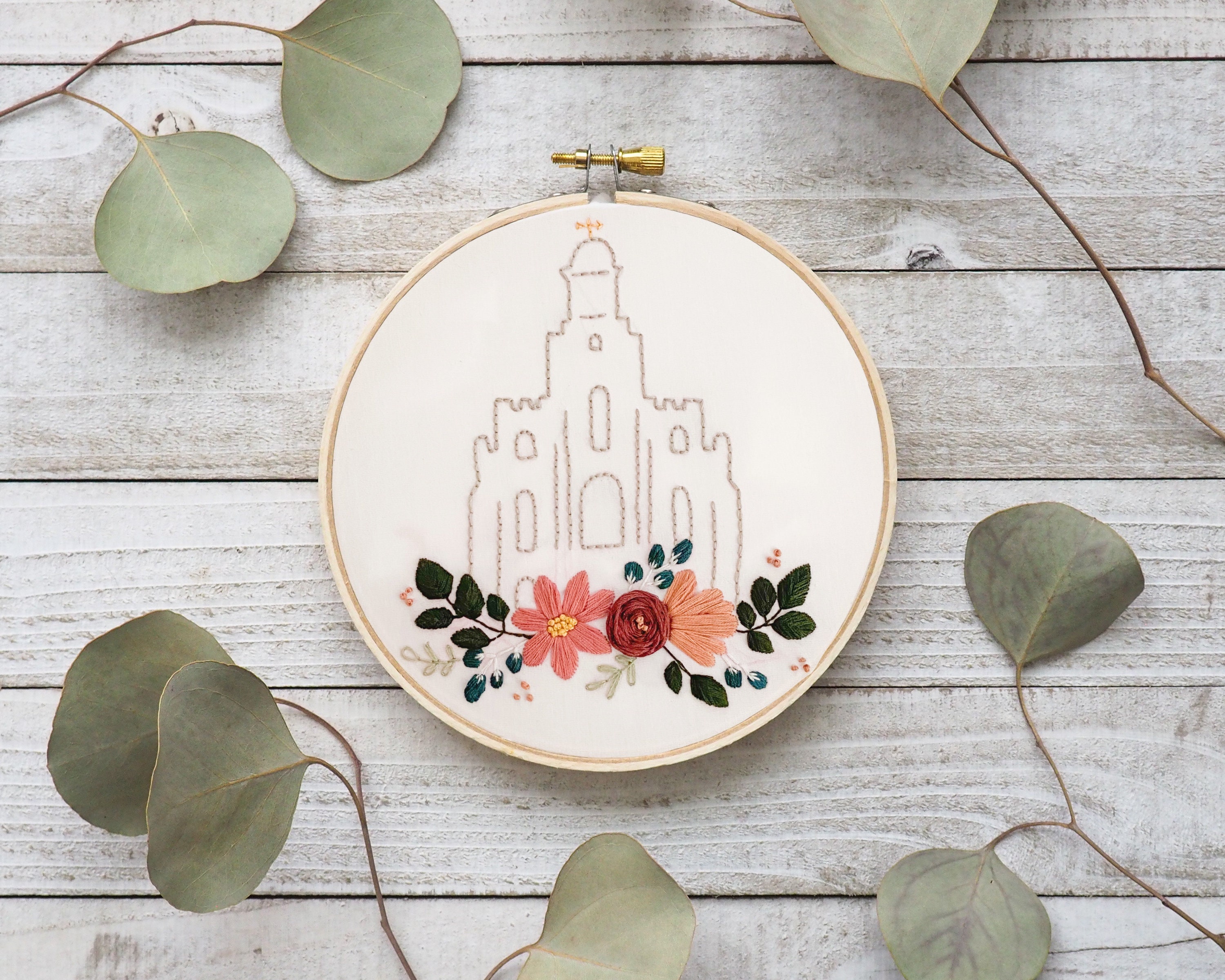 Logan Utah LDS Temple Hand Embroidery Pattern - Digital PDF Pattern ...