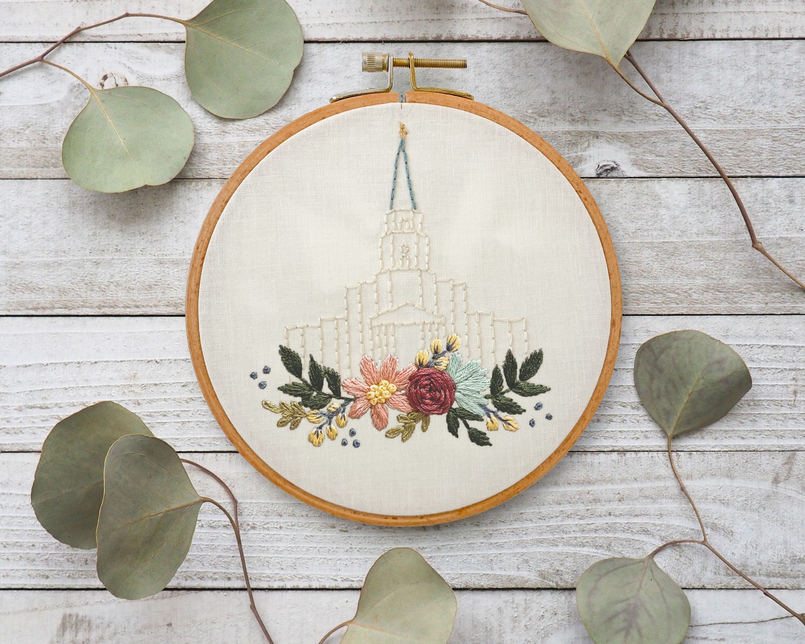 Houston Texas LDS Temple Hand Embroidery Pattern, Digital PDF Pattern ...