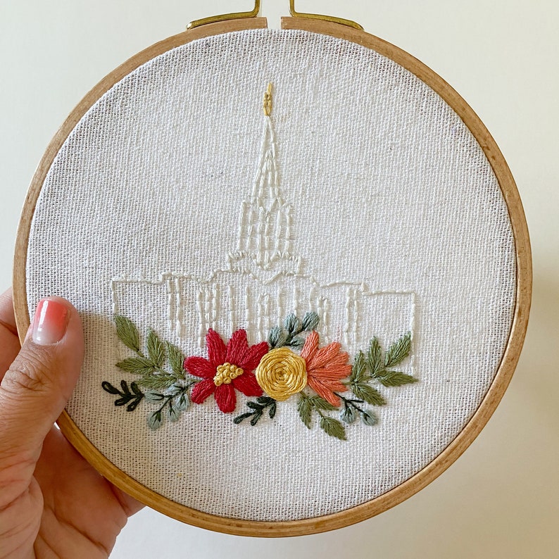 Jordan River Utah LDS Temple Hand Embroidery Pattern - Digital PDF ...