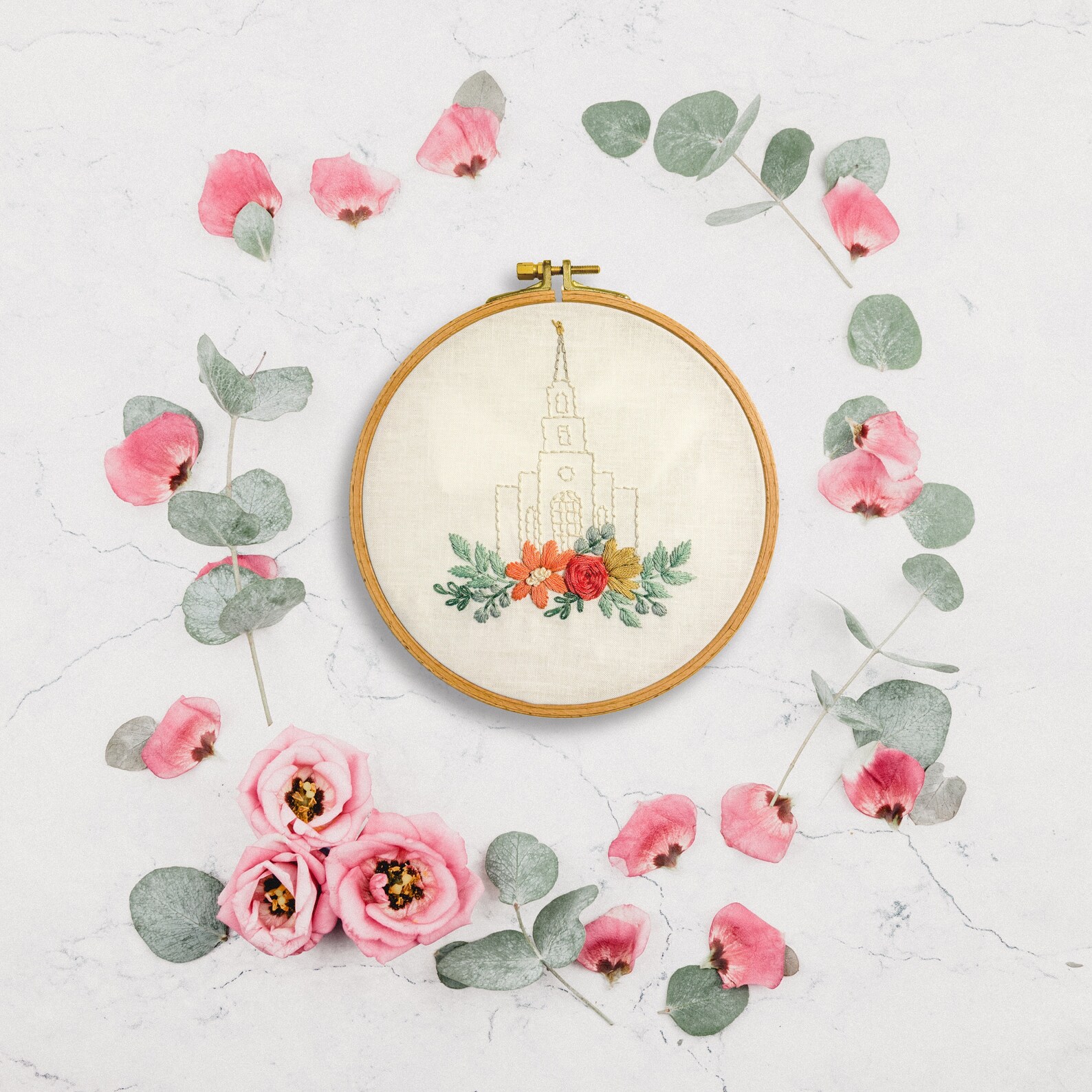 Layton Utah LDS Temple Hand Embroidery Pattern - Digital PDF Pattern ...
