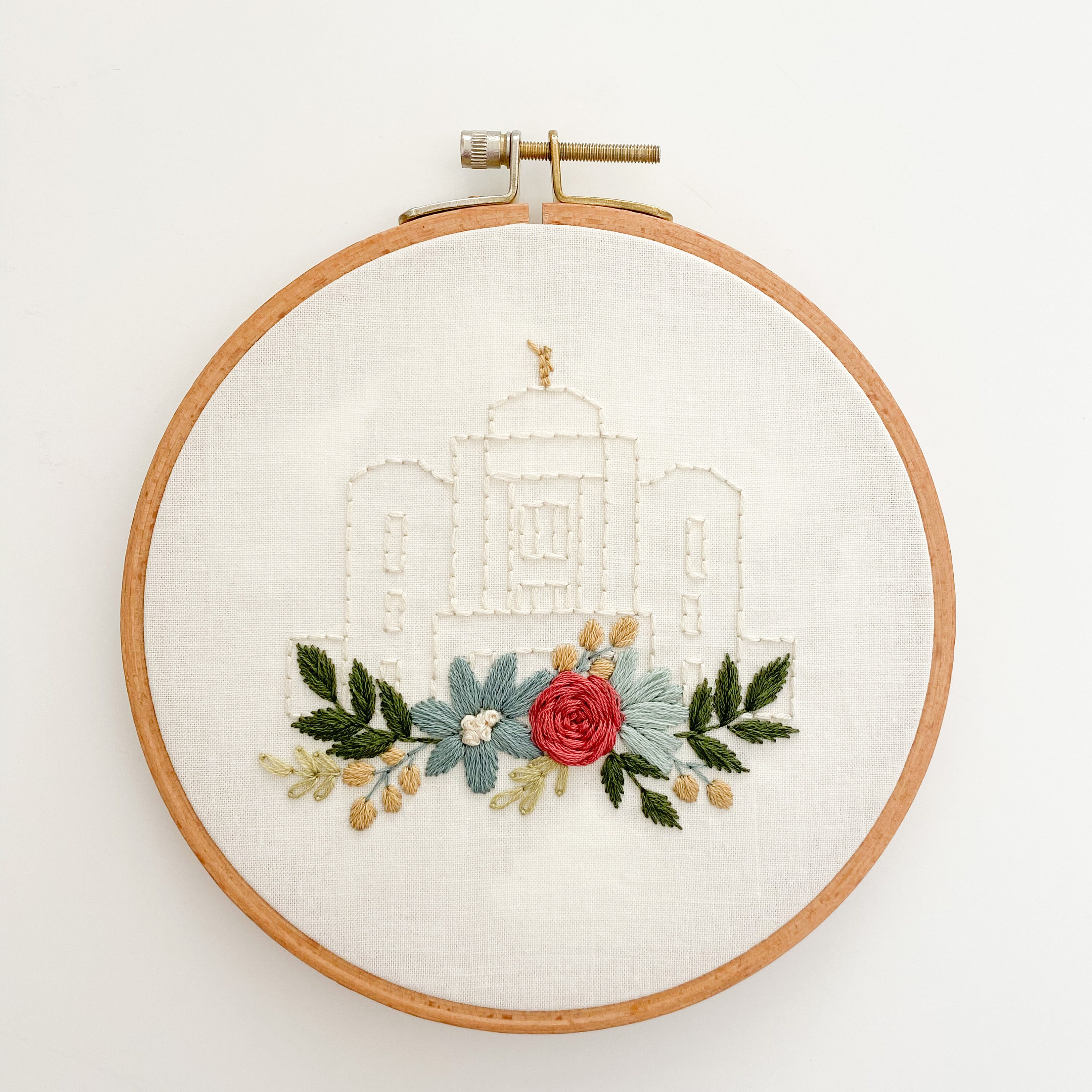 Meridian Idaho LDS Temple Hand Embroidery Pattern - Digital PDF Pattern ...