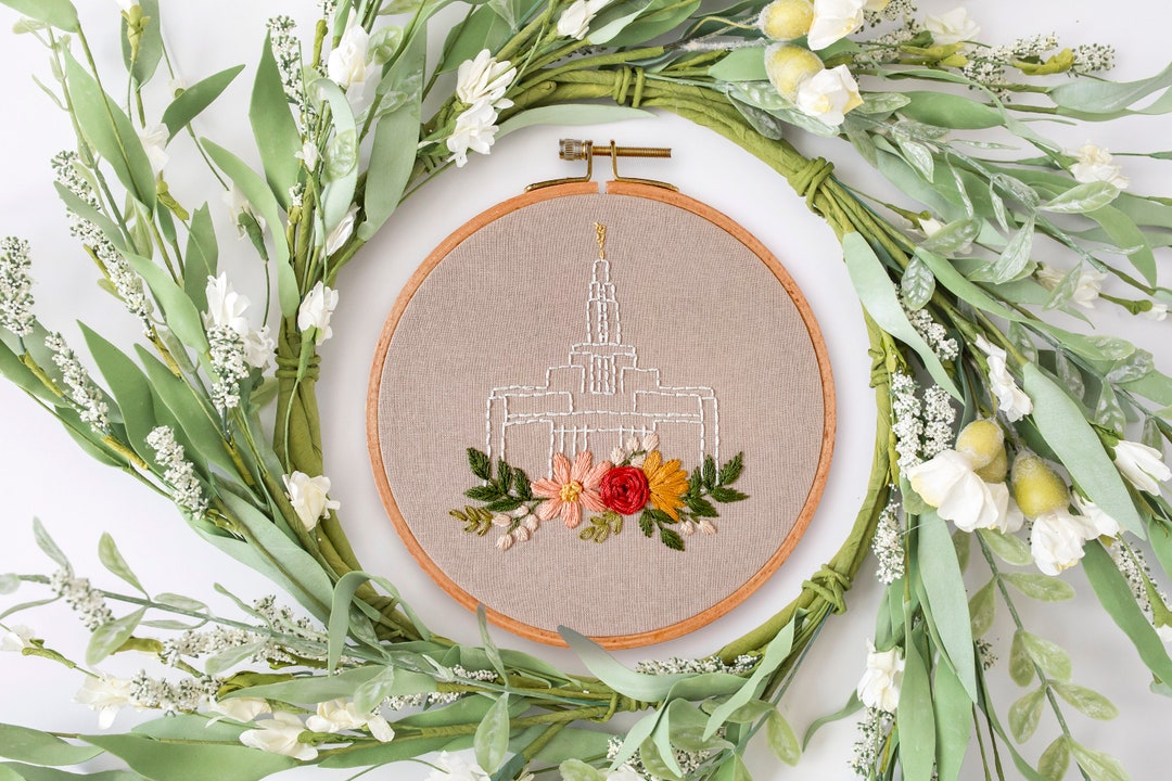 Draper Utah LDS Temple Hand Embroidery Pattern, Digital PDF Pattern ...