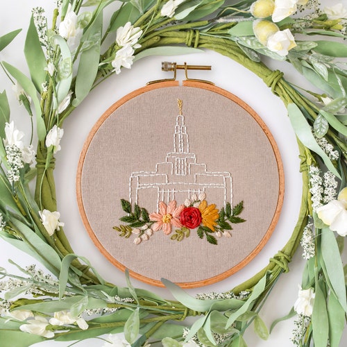 Salt Lake City Utah LDS Temple Hand Embroidery Pattern - Etsy
