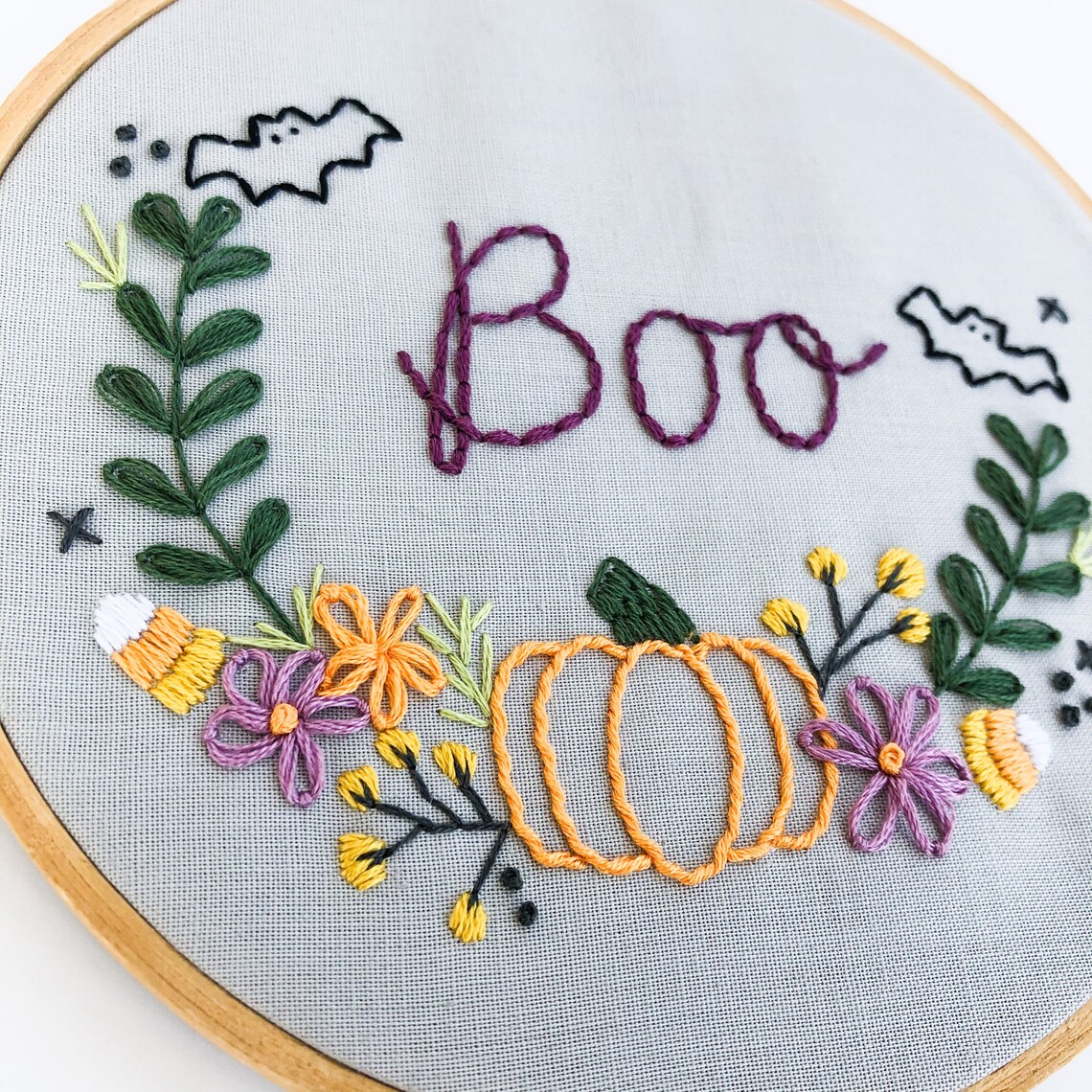 BOO Hand Embroidery Pattern Digital PDF Pattern | Etsy