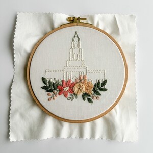 Austin Texas LDS Temple Hand Embroidery Pattern, Digital PDF Pattern ...