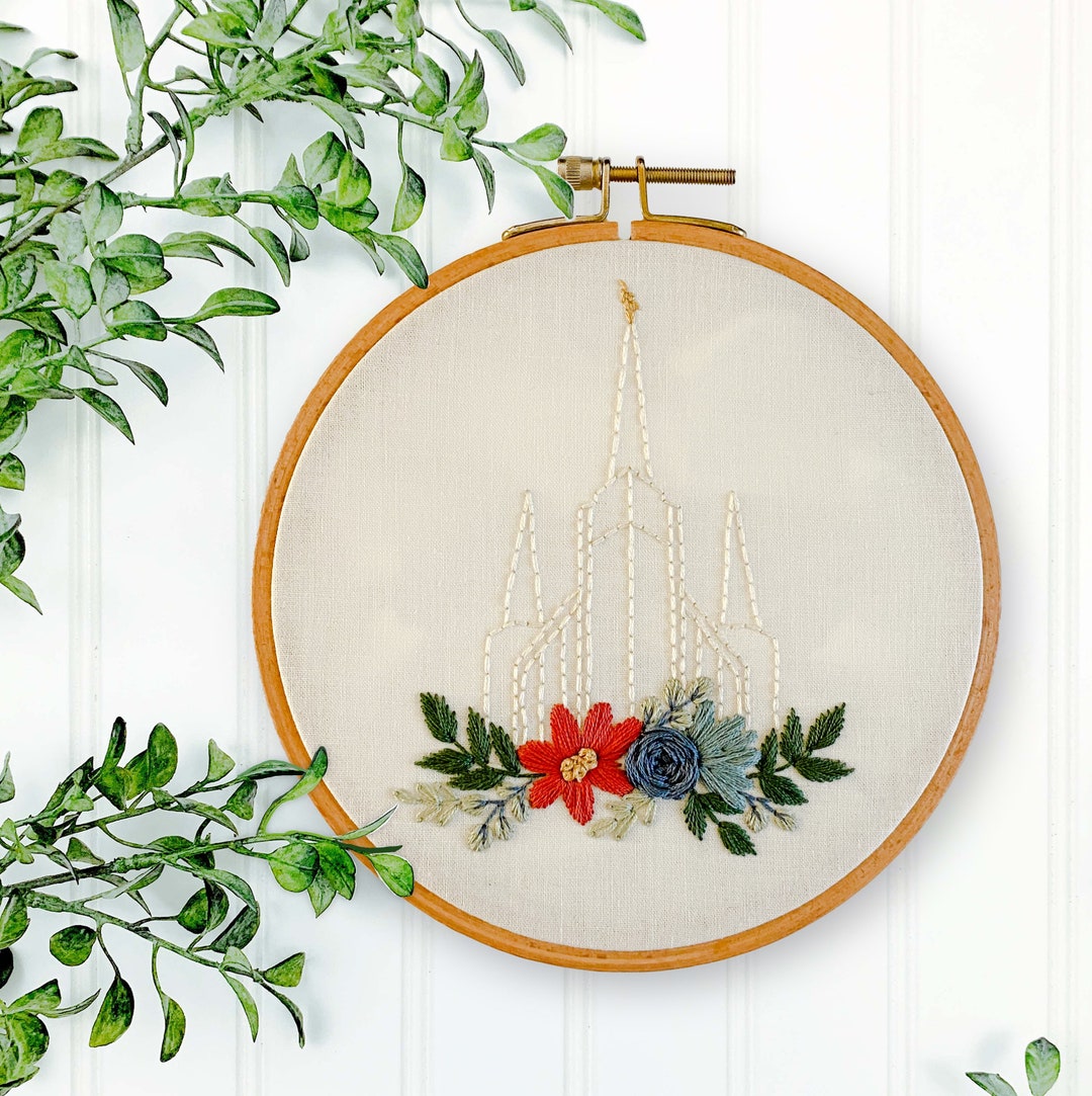 Portland Oregon LDS Temple Hand Embroidery Pattern, Digital PDF Pattern ...