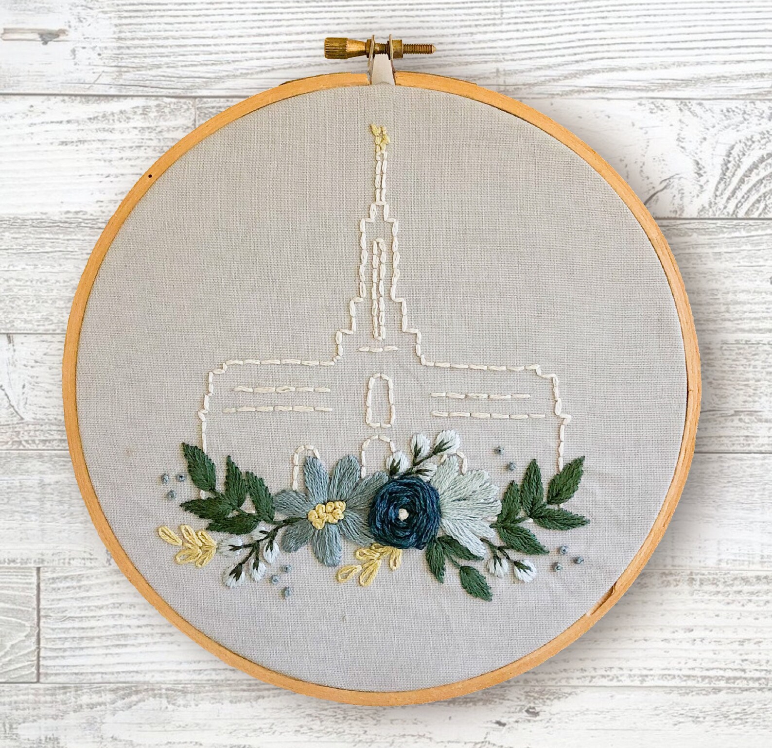 Mt Timpanogos LDS Temple Hand Embroidery - Digital PDF Pattern, Mount ...