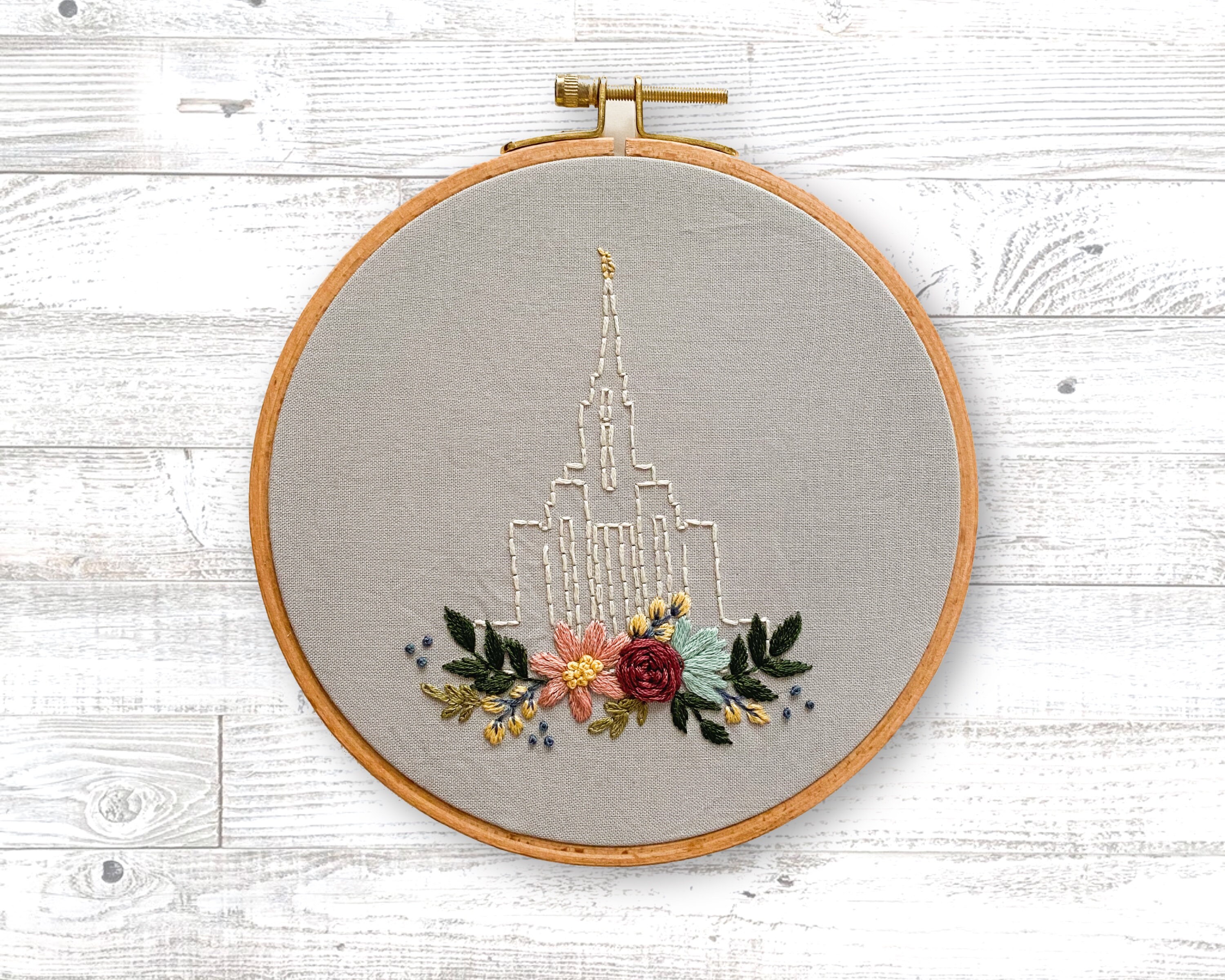 Oquirrh Mountain Utah LDS Temple Hand Embroidery Pattern - Digital ...