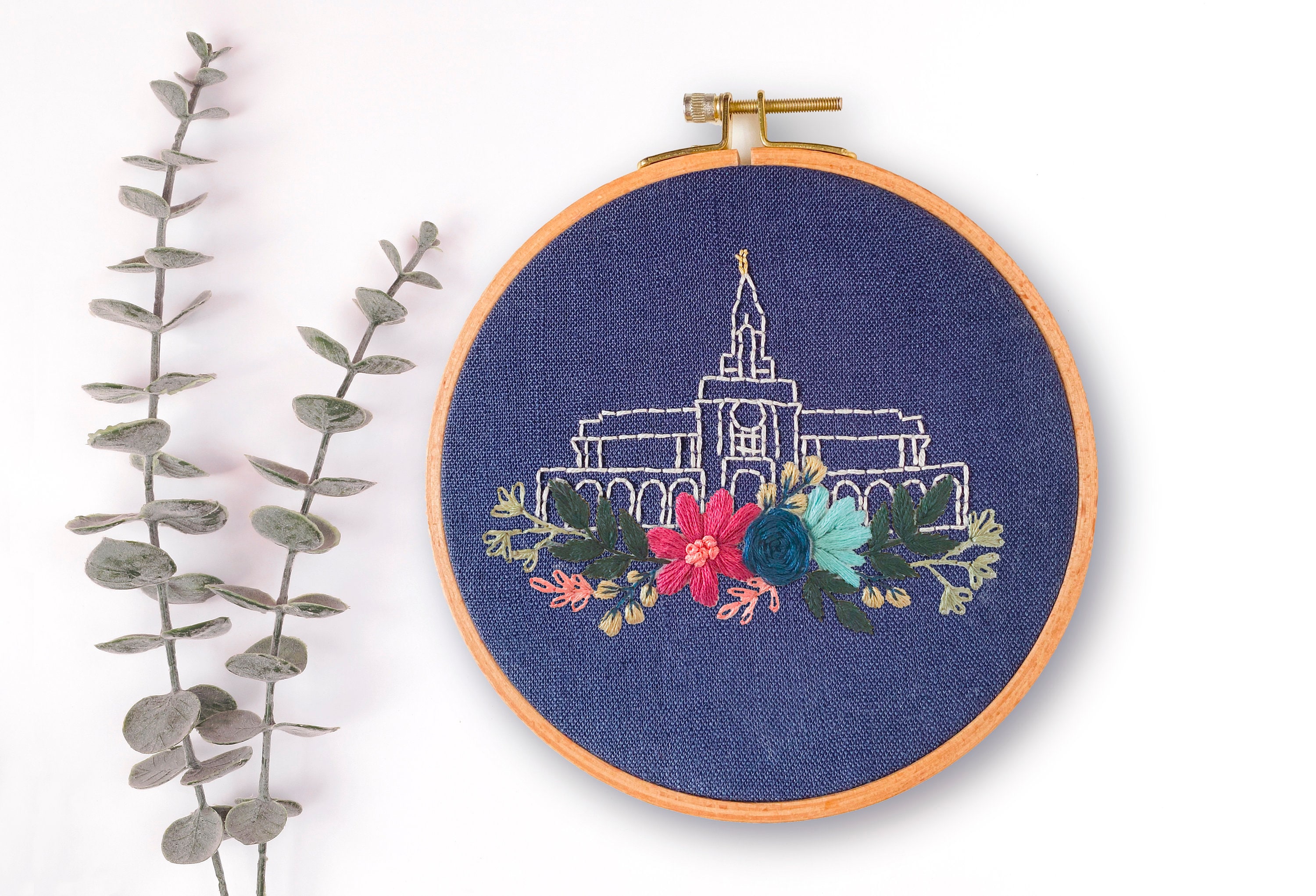 Bountiful Utah LDS Temple Hand Embroidery Pattern, Digital PDF Pattern ...