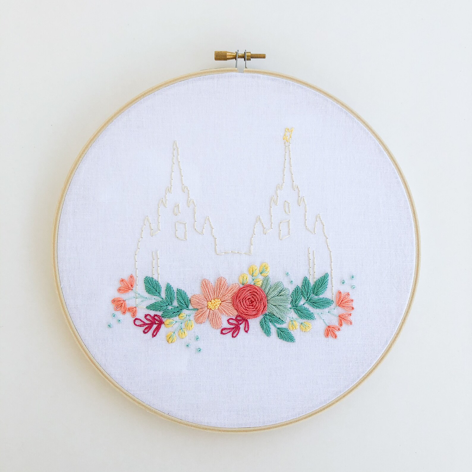 San Diego LDS Temple Hand Embroidery - Digital PDF Pattern, San Diego ...