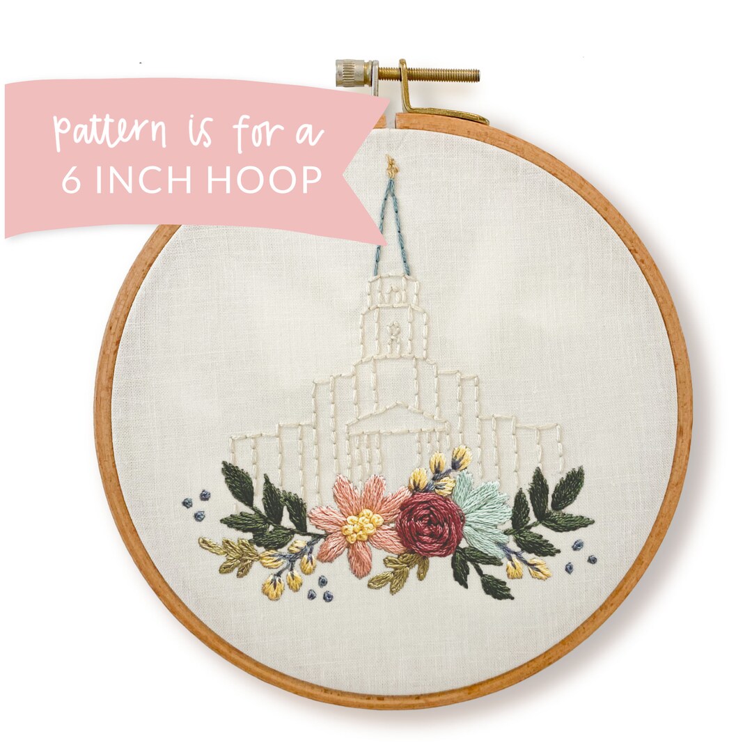 Houston Texas LDS Temple Hand Embroidery Pattern, Digital PDF Pattern ...
