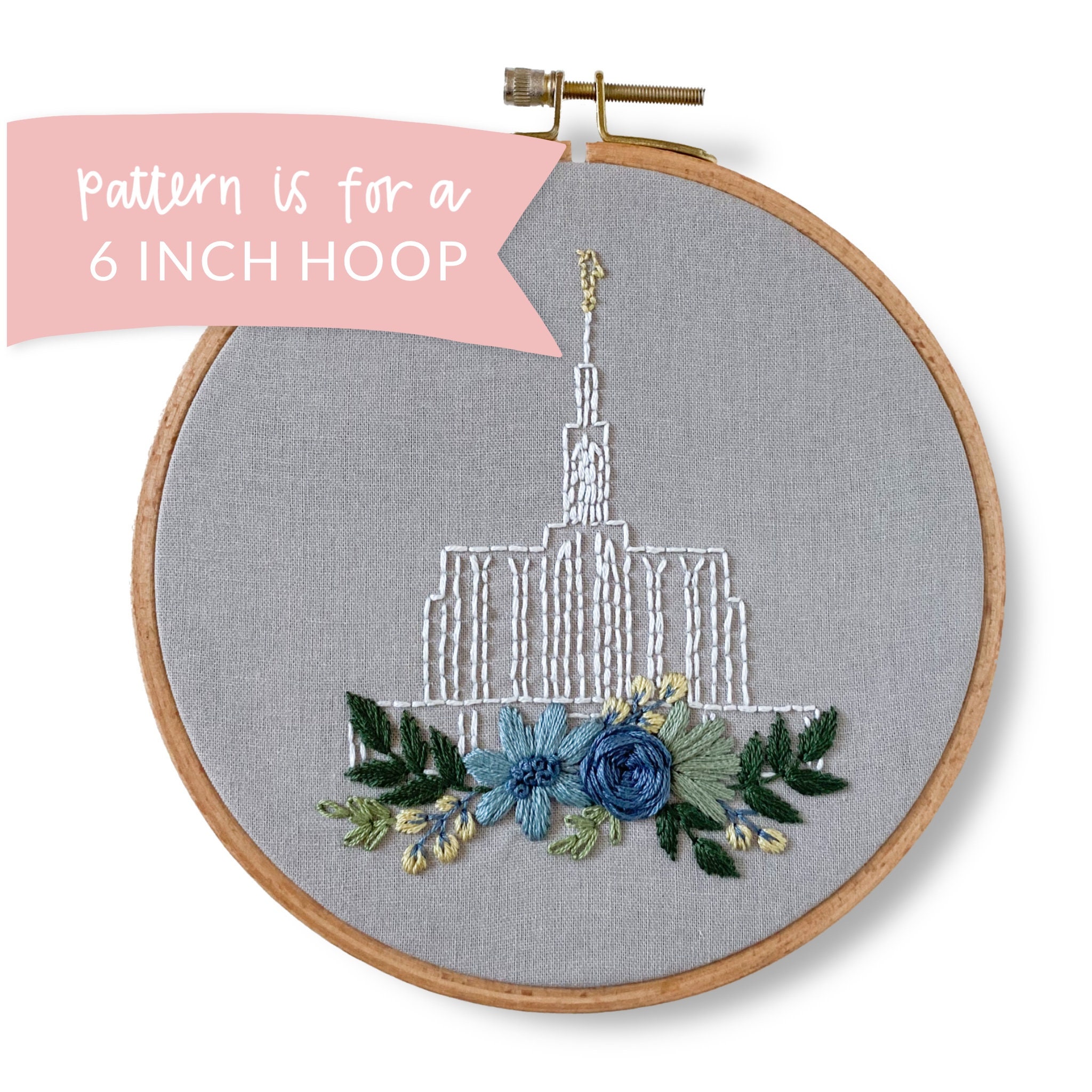 Seattle Washington LDS Temple Hand Embroidery Pattern - Etsy