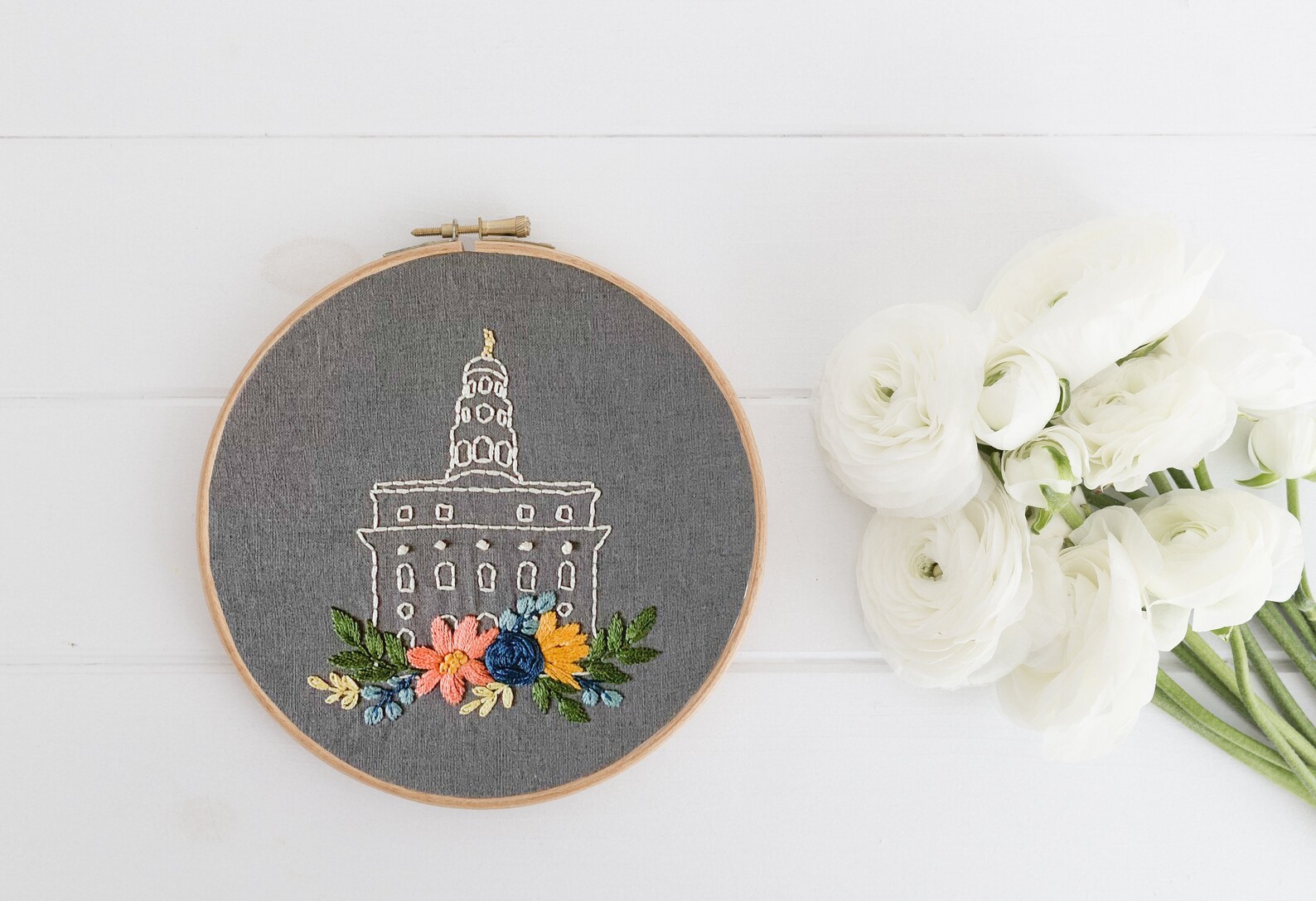 Nauvoo Illinois LDS Temple Hand Embroidery Pattern, Digital PDF Pattern ...
