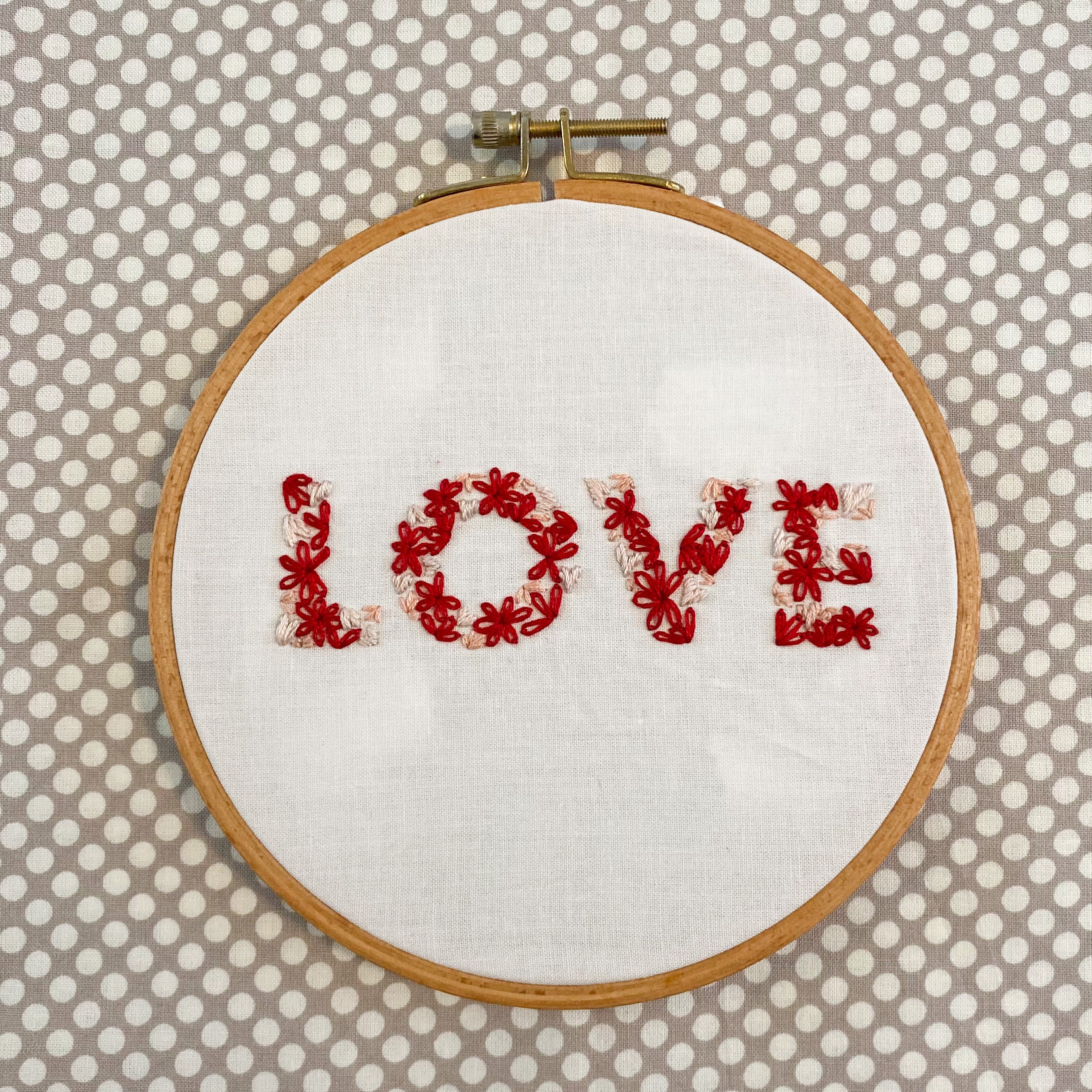 Love Letters Hand Embroidery Pattern Digital PDF Embroidery | Etsy