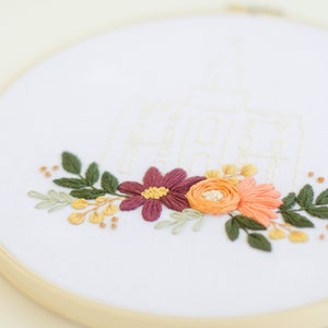 St George LDS Temple Hand Embroidery Pattern - Digital PDF Download ...