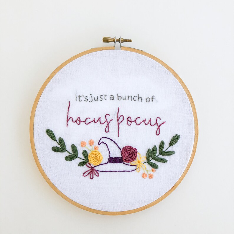 Hocus Pocus Hand Embroidery Pattern Digital PDF Download - Etsy