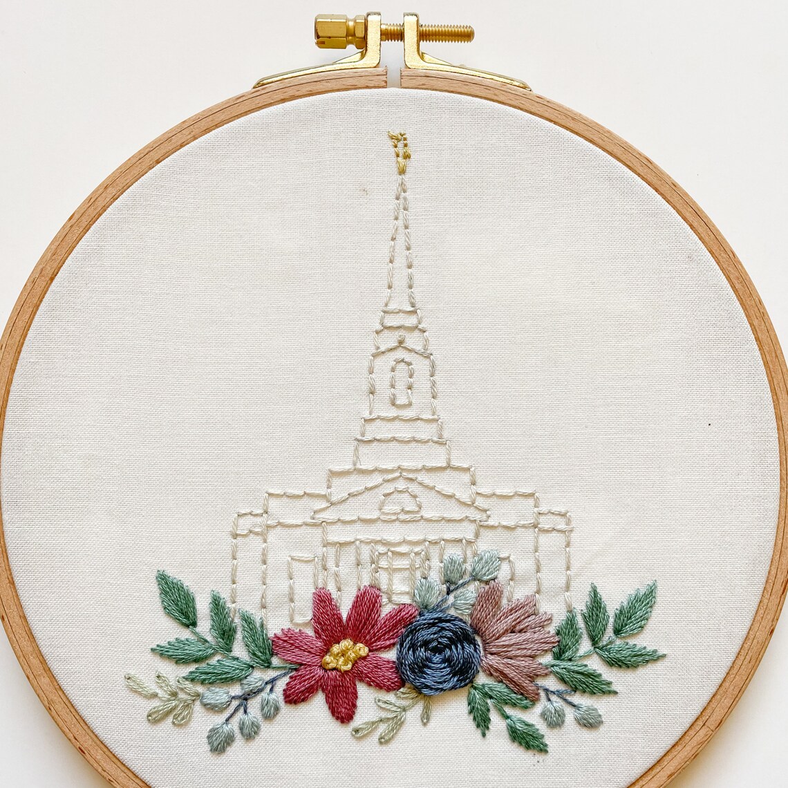 Richmond Virginia LDS Temple Hand Embroidery Pattern Digital - Etsy
