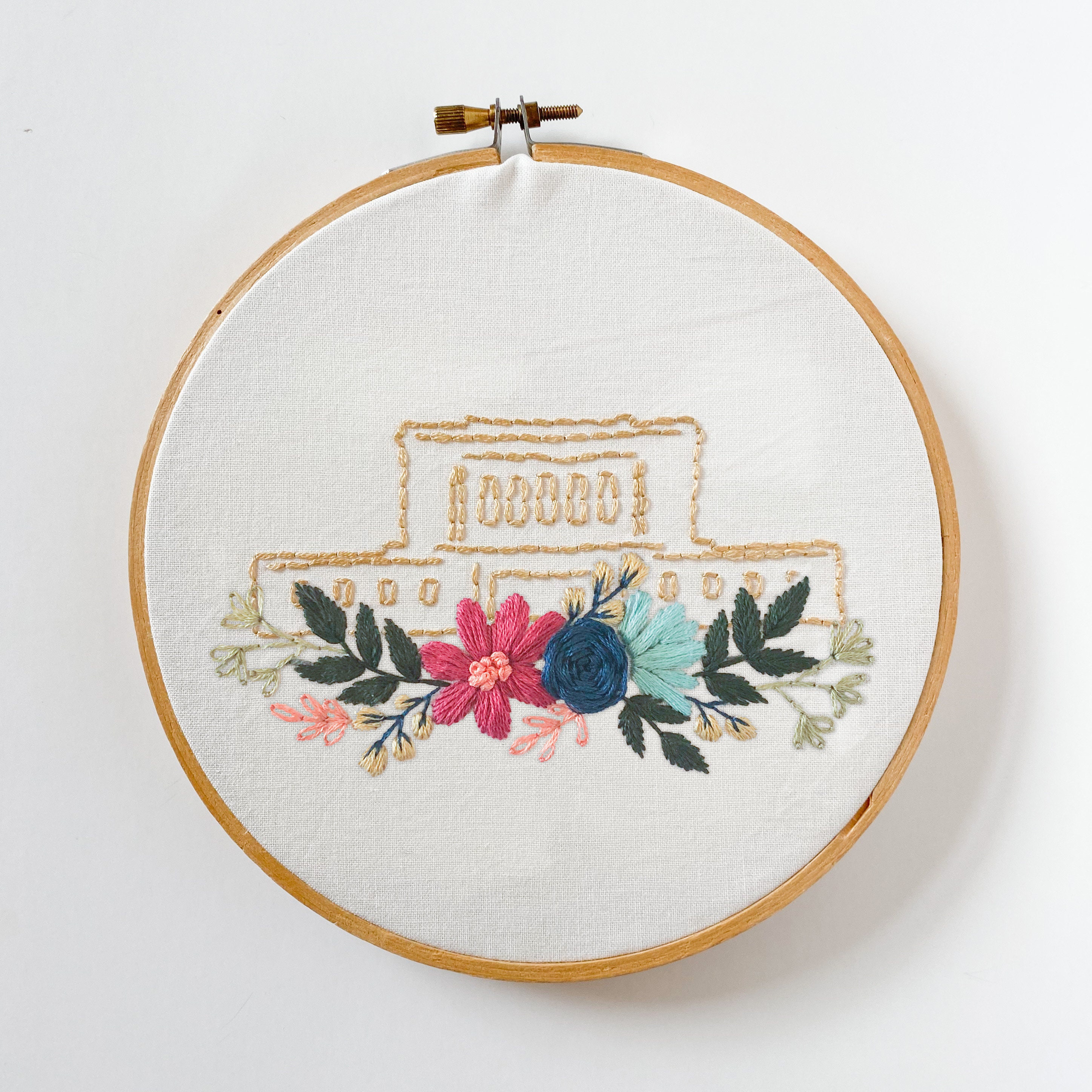 Mesa Arizona LDS Temple Hand Embroidery Pattern, Digital PDF Pattern ...