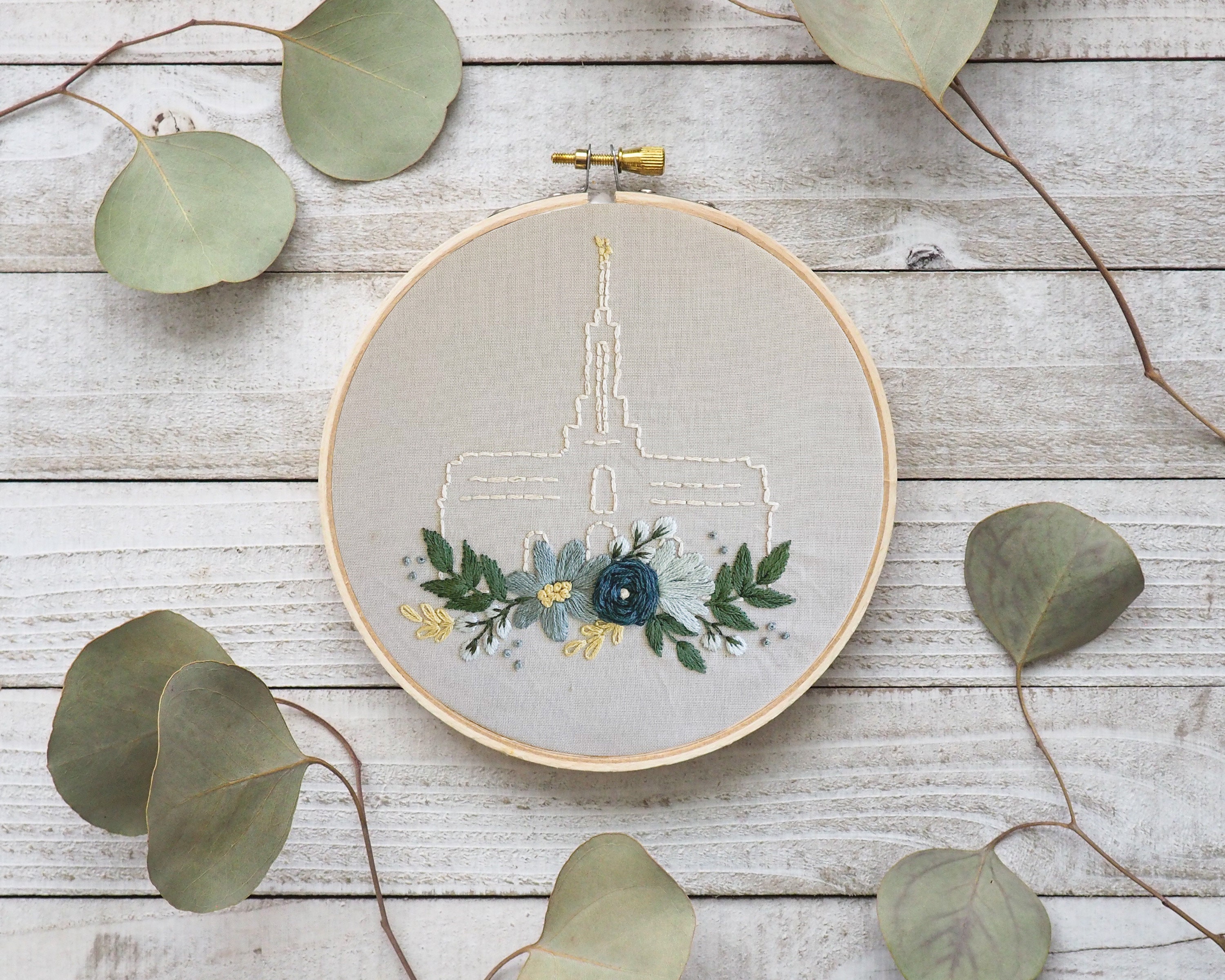Mt Timpanogos LDS Temple Hand Embroidery - Digital PDF Pattern, Mount ...