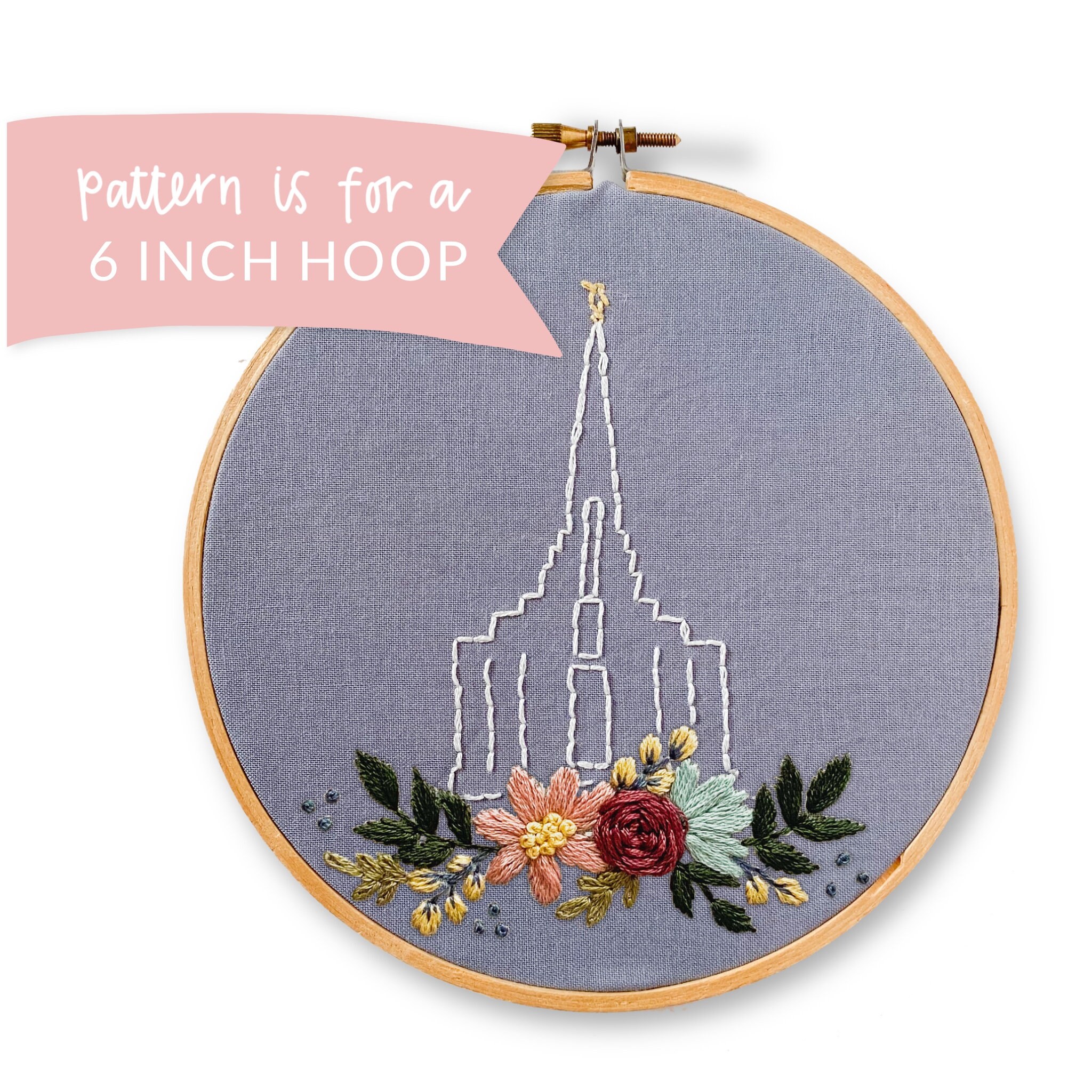 Rexburg Idaho LDS Temple Hand Embroidery Pattern, Digital PDF Pattern ...