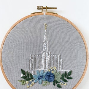 Seattle Washington LDS Temple Hand Embroidery Pattern - Digital PDF ...