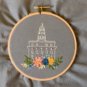 Nauvoo Illinois LDS Temple Hand Embroidery Pattern, Digital PDF Pattern ...