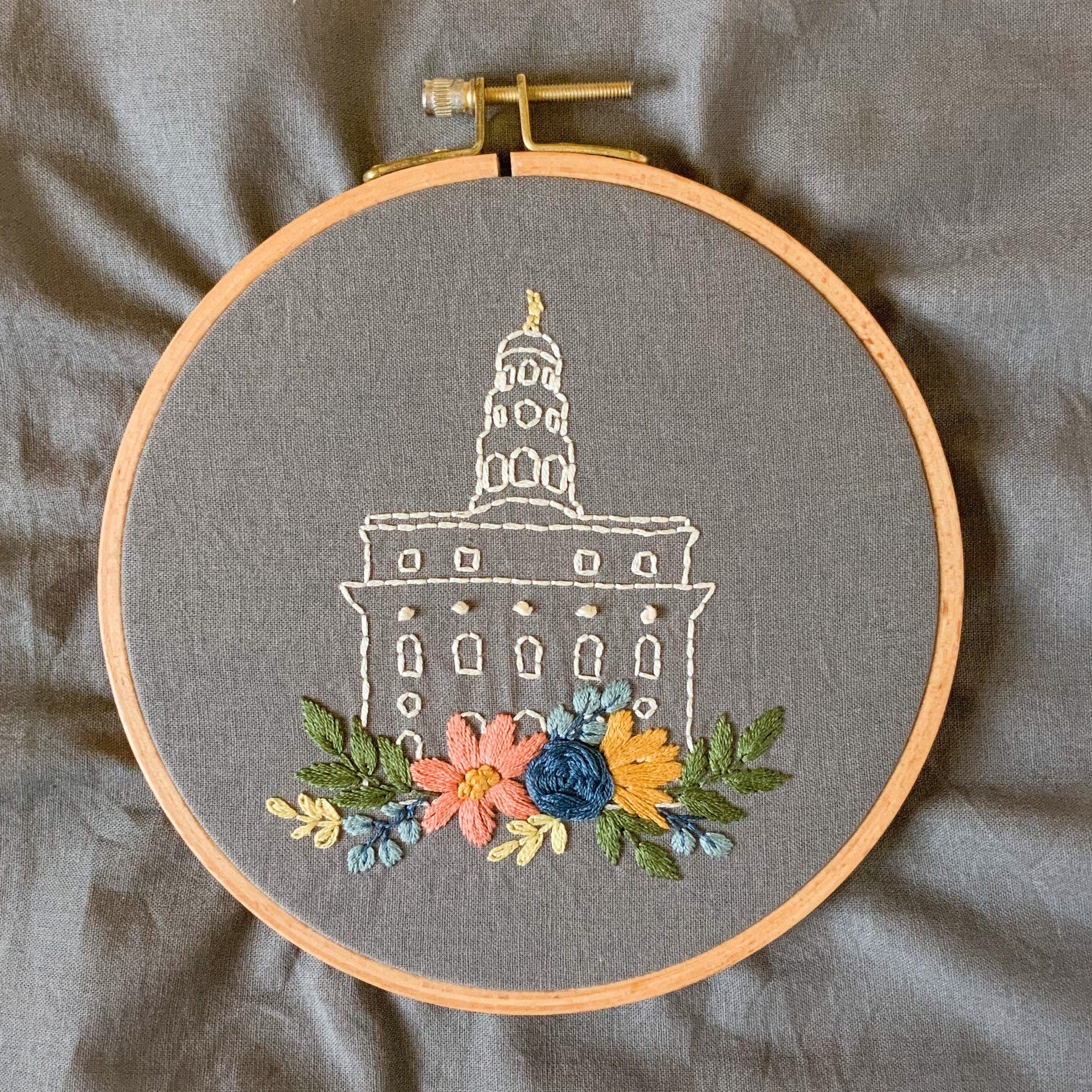 Nauvoo Illinois LDS Temple Hand Embroidery Pattern Digital | Etsy