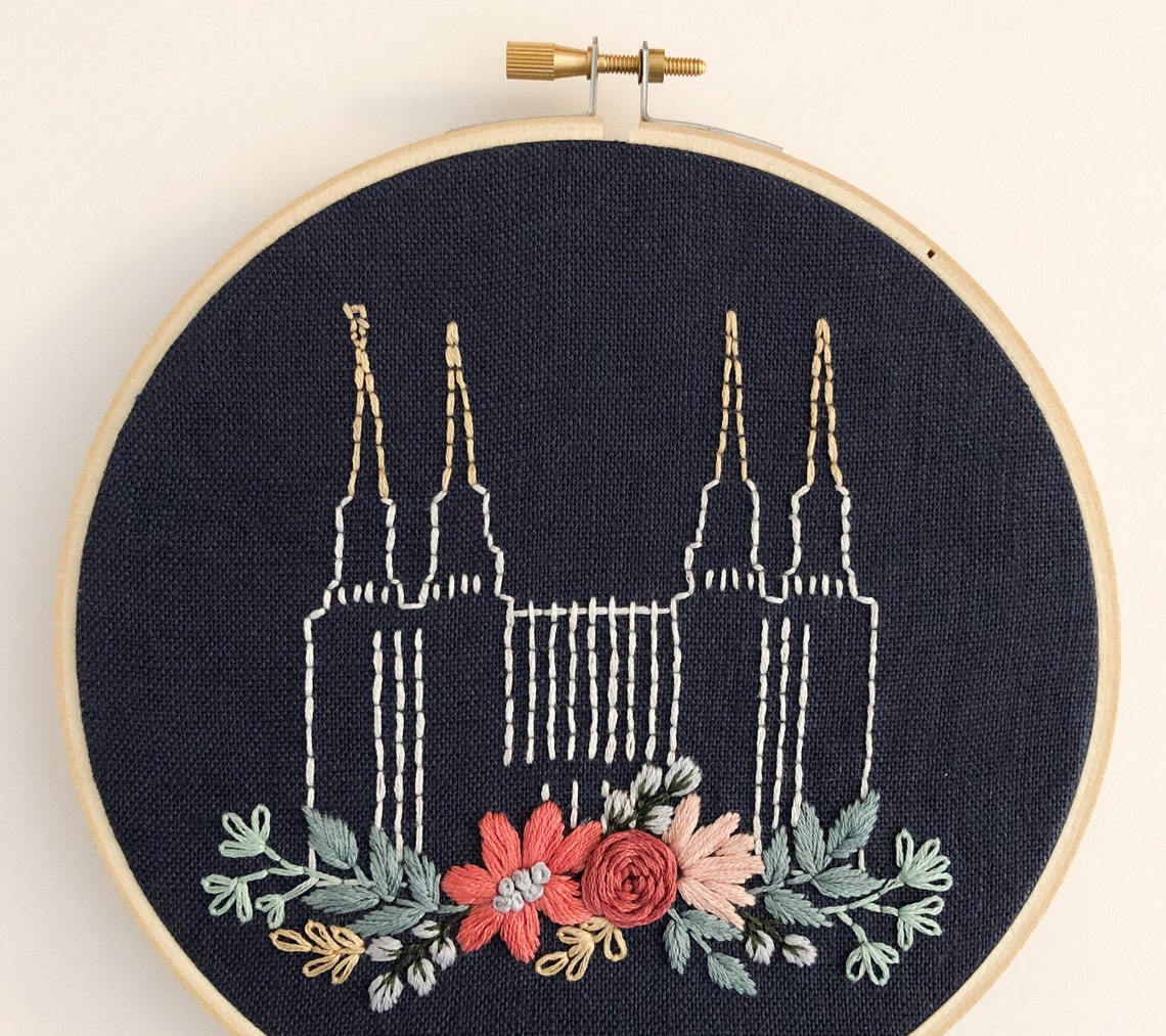 Washington DC LDS Temple Hand Embroidery Pattern Digital PDF - Etsy