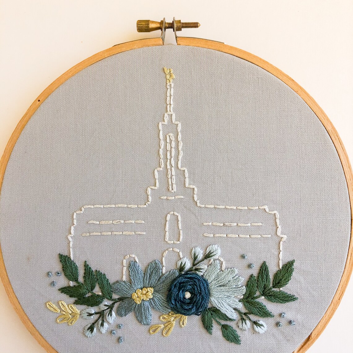 Mt Timpanogos LDS Temple Hand Embroidery - Digital PDF Pattern, Mount ...
