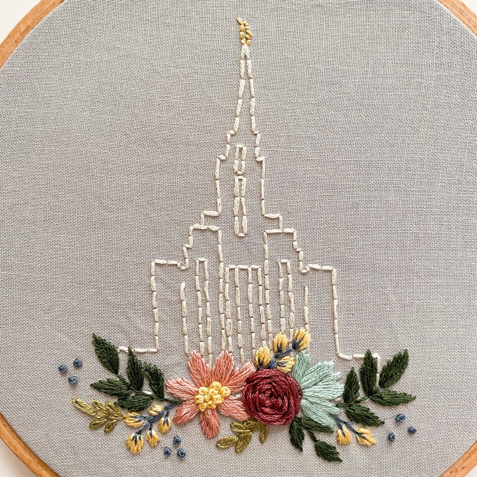 Oquirrh Mountain Utah LDS Temple Hand Embroidery Pattern - Digital ...