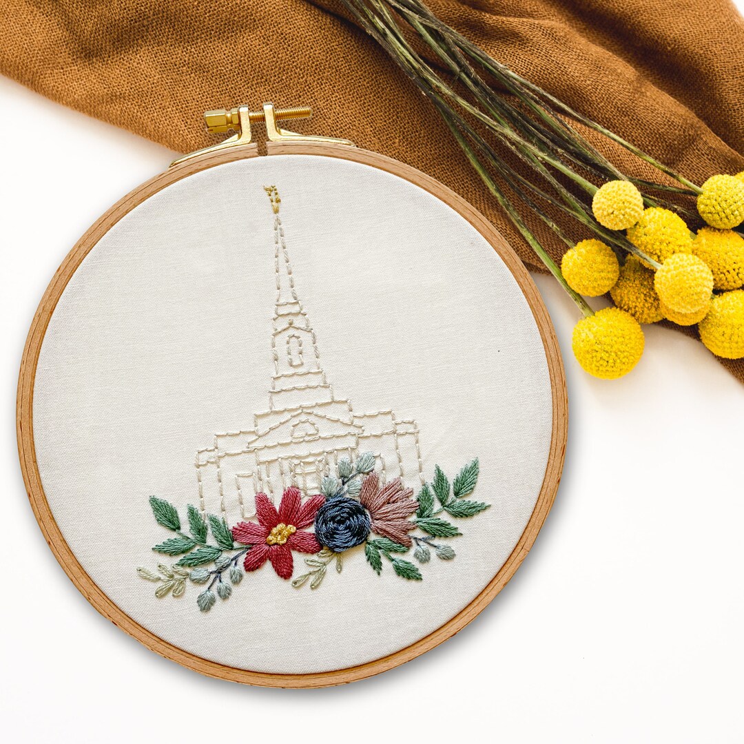 Richmond Virginia LDS Temple Hand Embroidery Pattern - Digital PDF ...