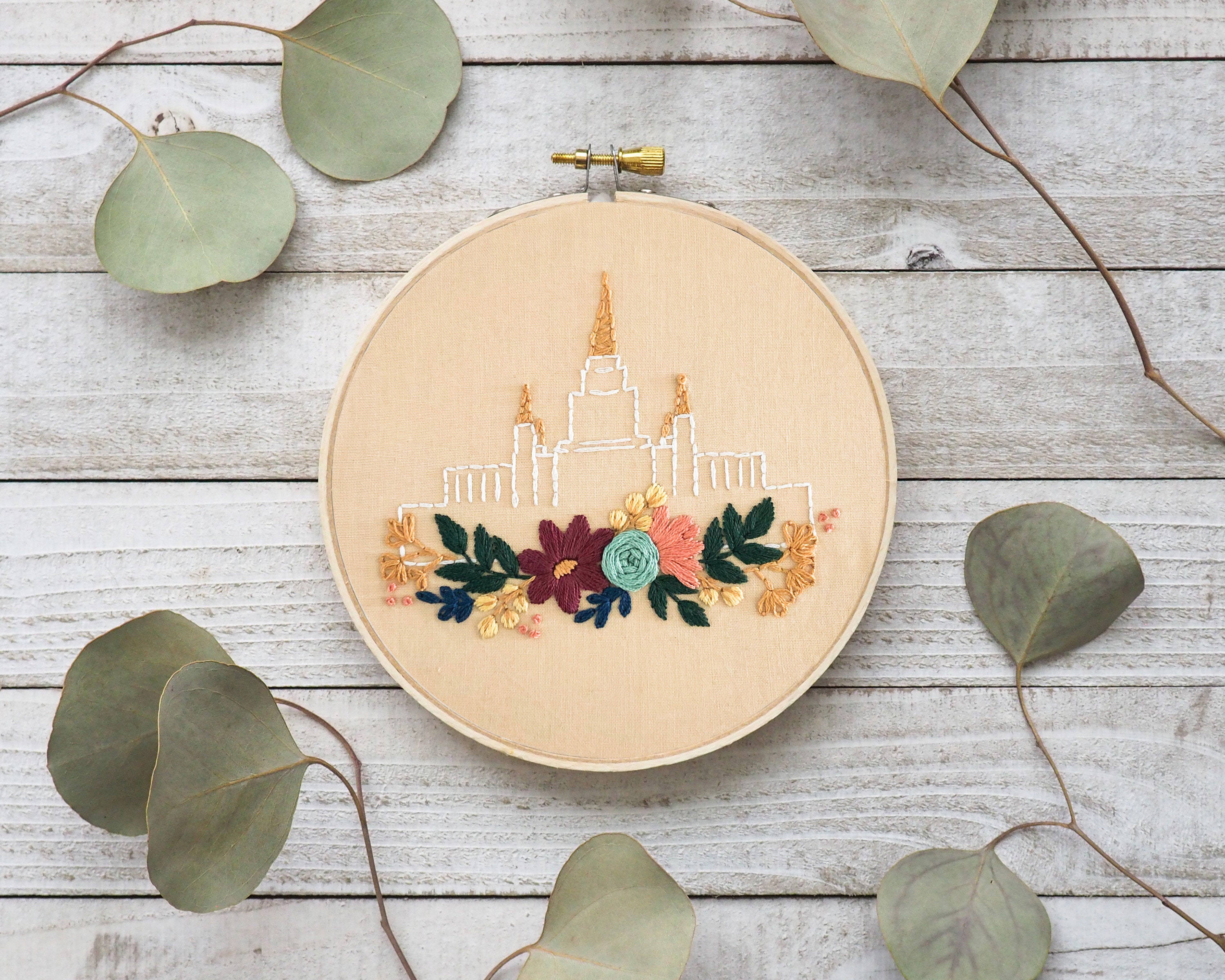 Oakland LDS Temple Hand Embroidery Pattern - Digital PDF Download ...