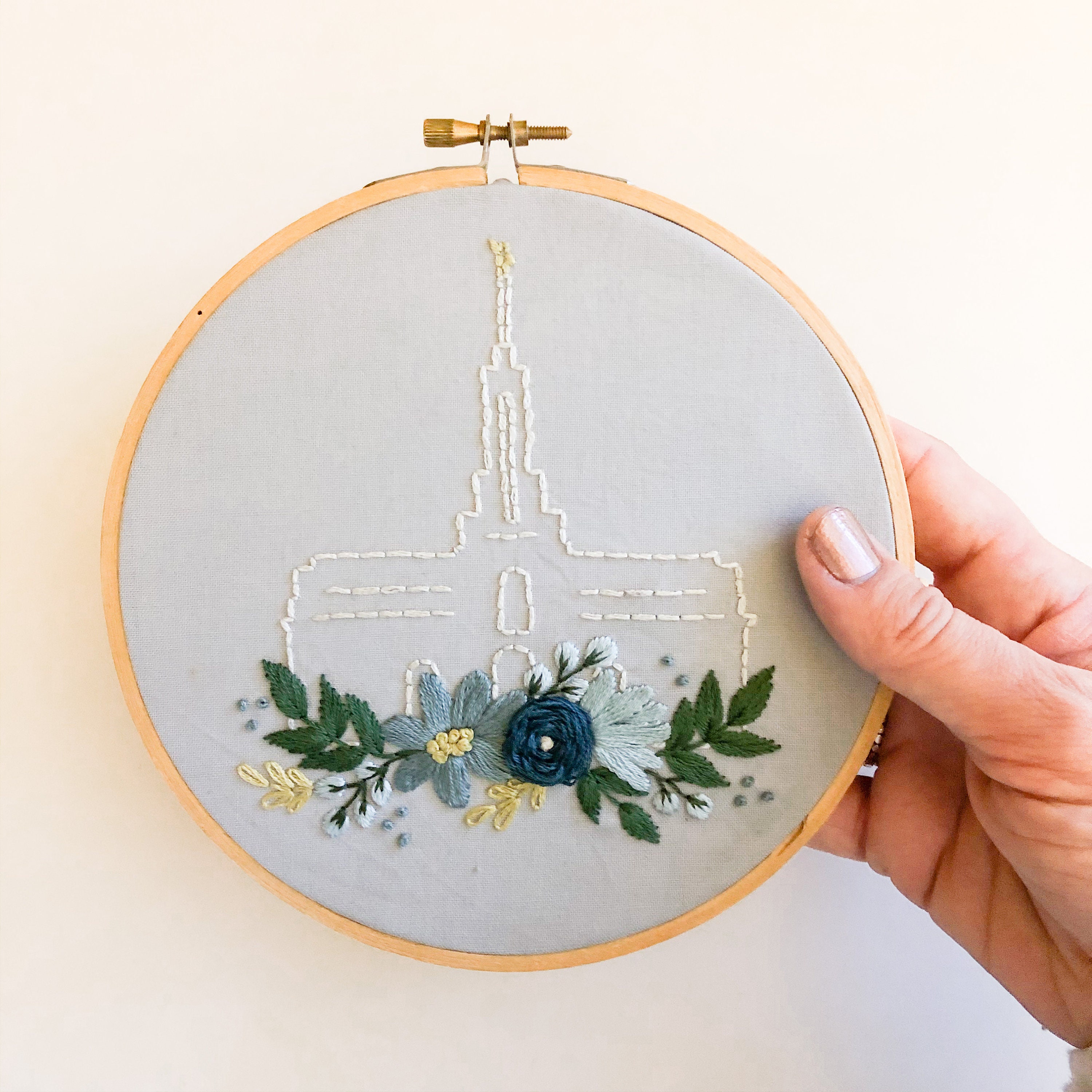 Mt Timpanogos LDS Temple Hand Embroidery - Digital PDF Pattern, Mount ...