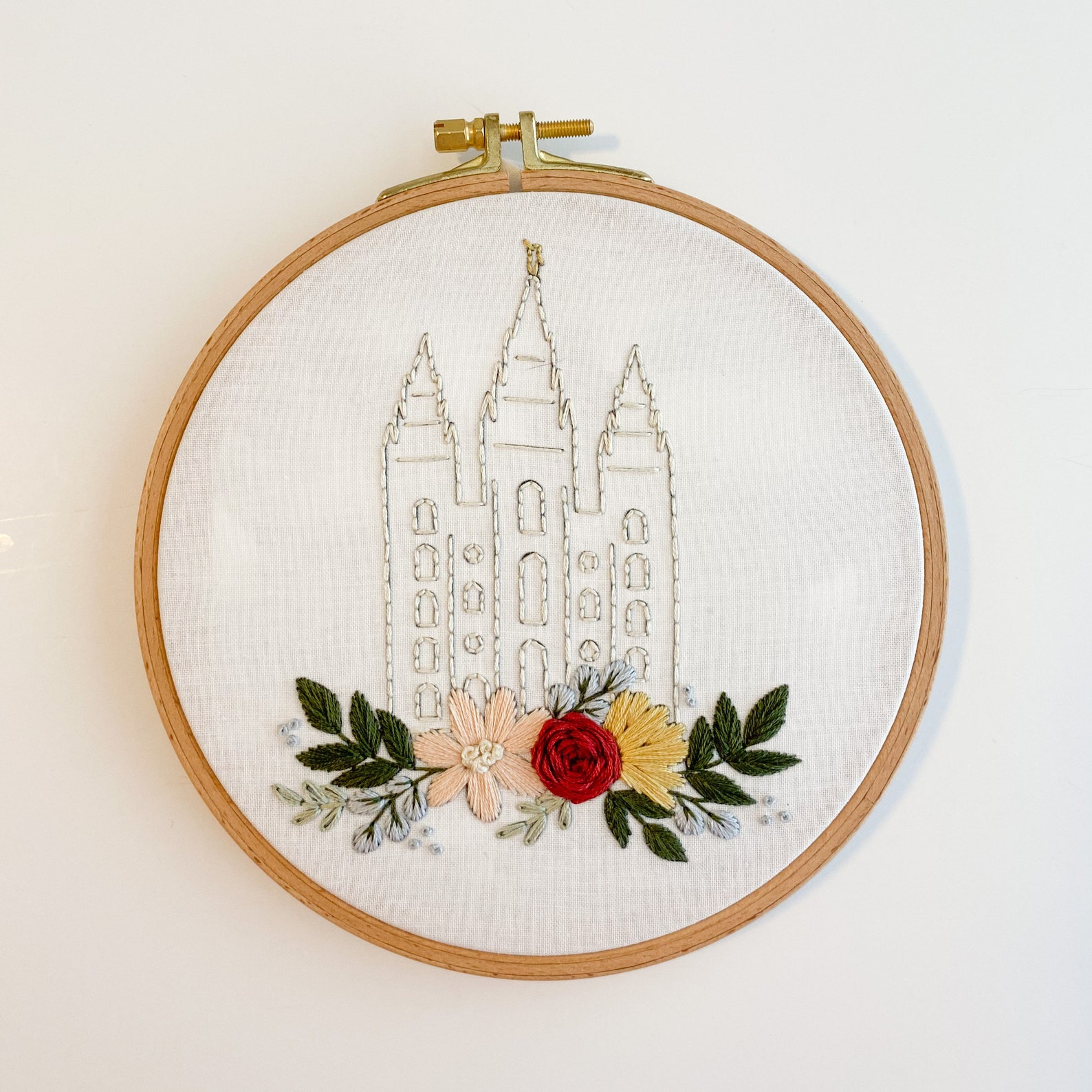Salt Lake City Utah LDS Temple Hand Embroidery Pattern - Digital PDF ...