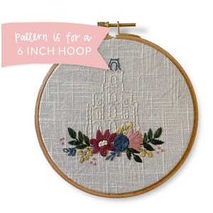 Manti Utah LDS Temple Hand Embroidery Pattern - Digital PDF Pattern ...