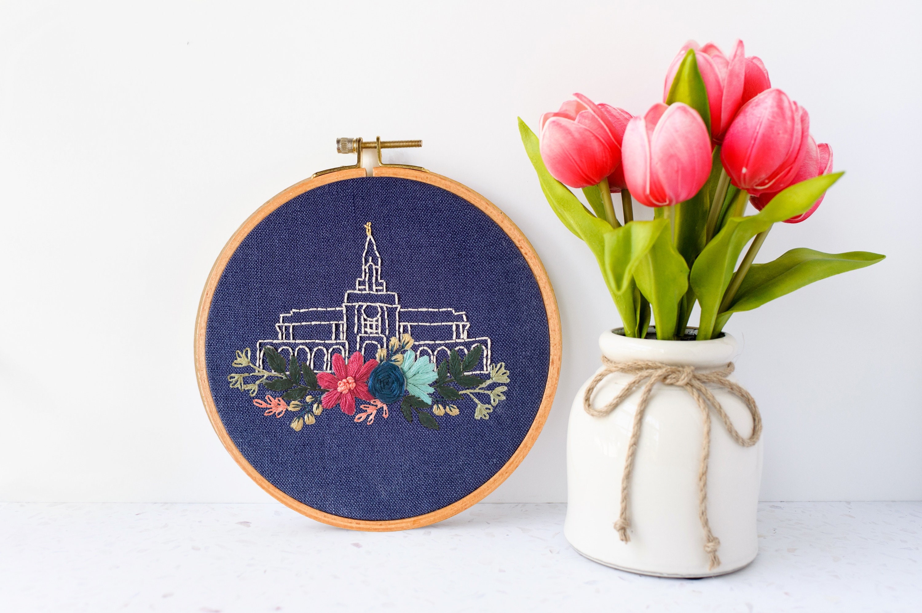 Bountiful Utah LDS Temple Hand Embroidery Pattern, Digital PDF Pattern ...