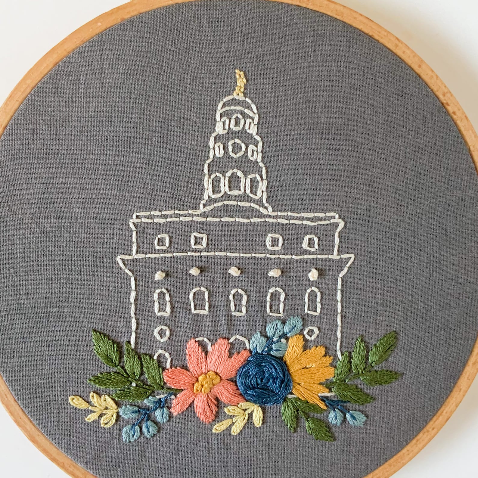 Nauvoo Illinois LDS Temple Hand Embroidery Pattern, Digital PDF Pattern ...