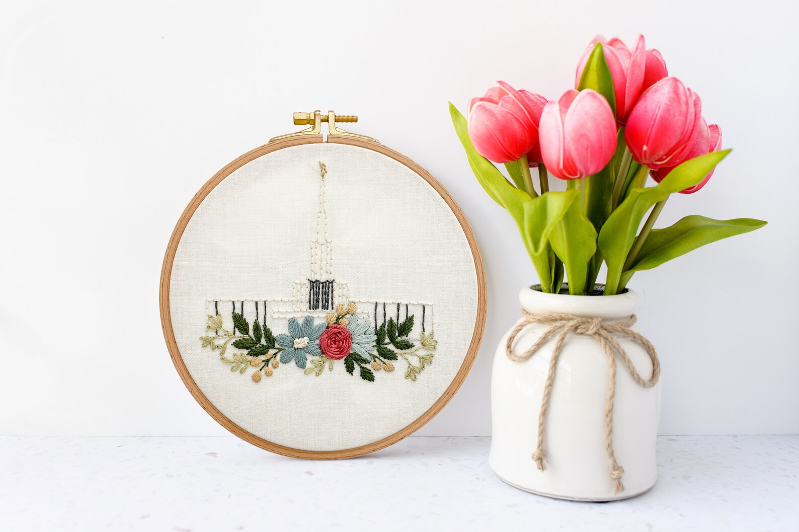 Atlanta Georgia LDS Temple Hand Embroidery Pattern, Digital PDF Pattern ...